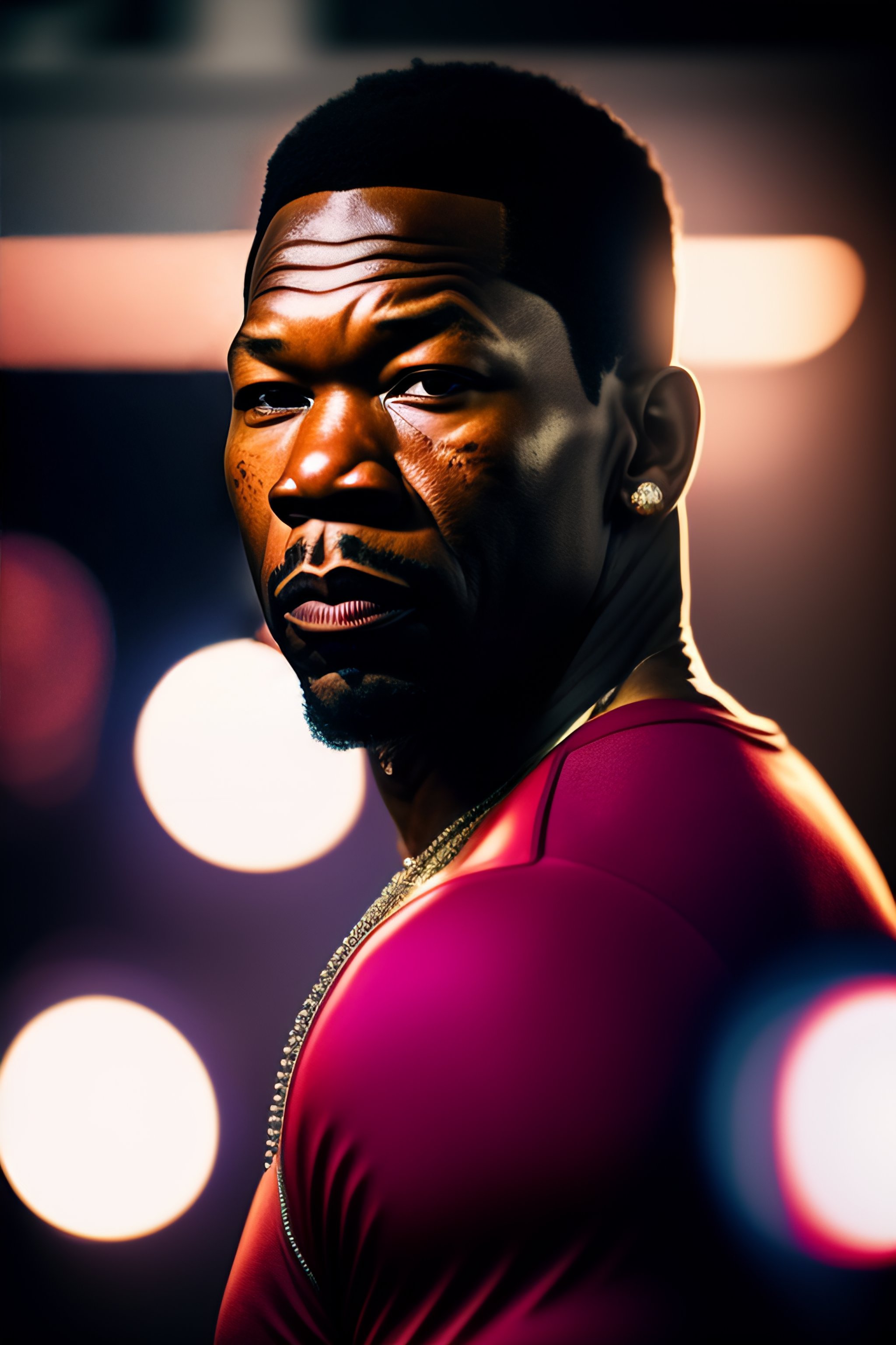 Lexica - A cinematic film still of Morgan Freeman starring as 50 Cent ...