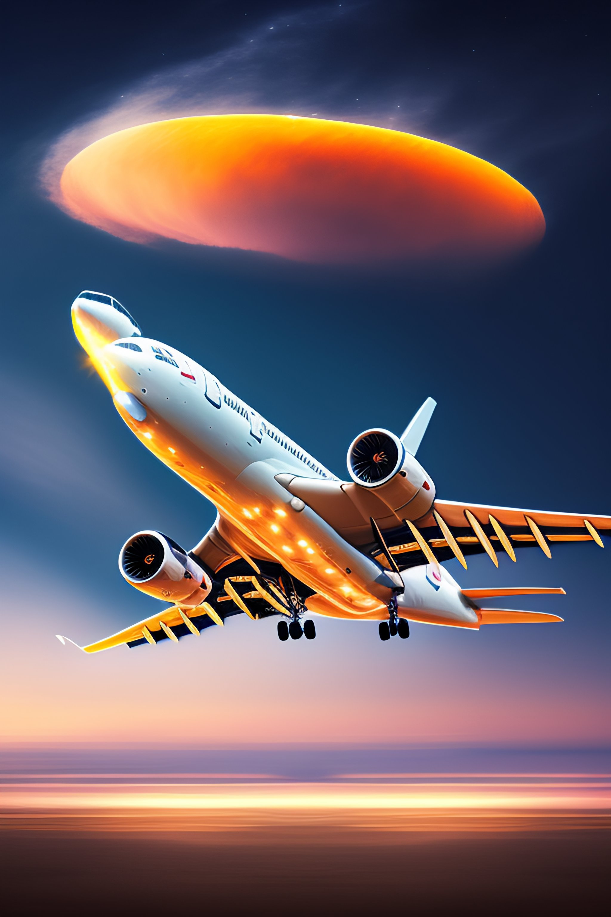 Lexica - New year 2023 air plane air trans