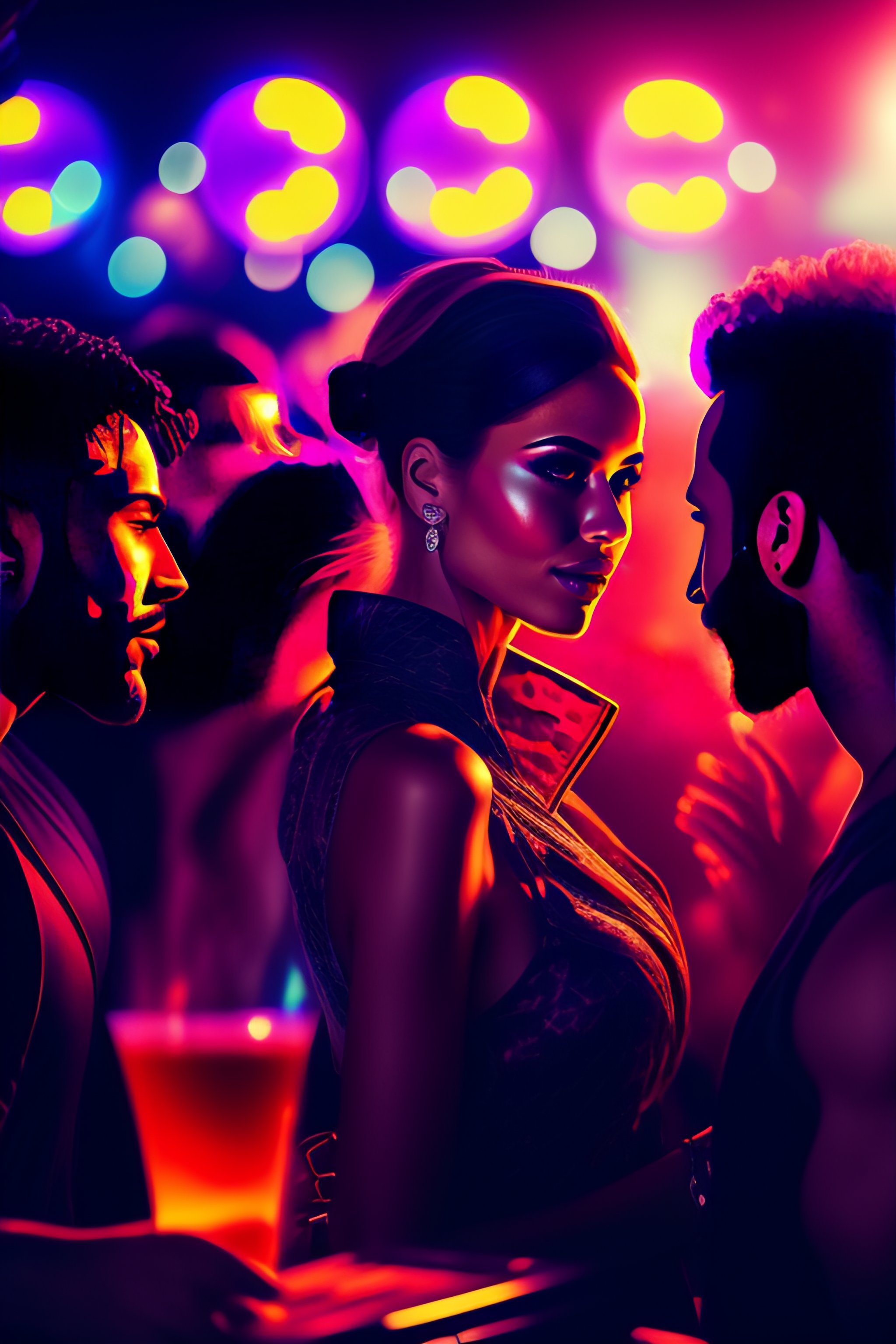 Lexica - Dancing people in a nightclub, music playing, party, everyone ...