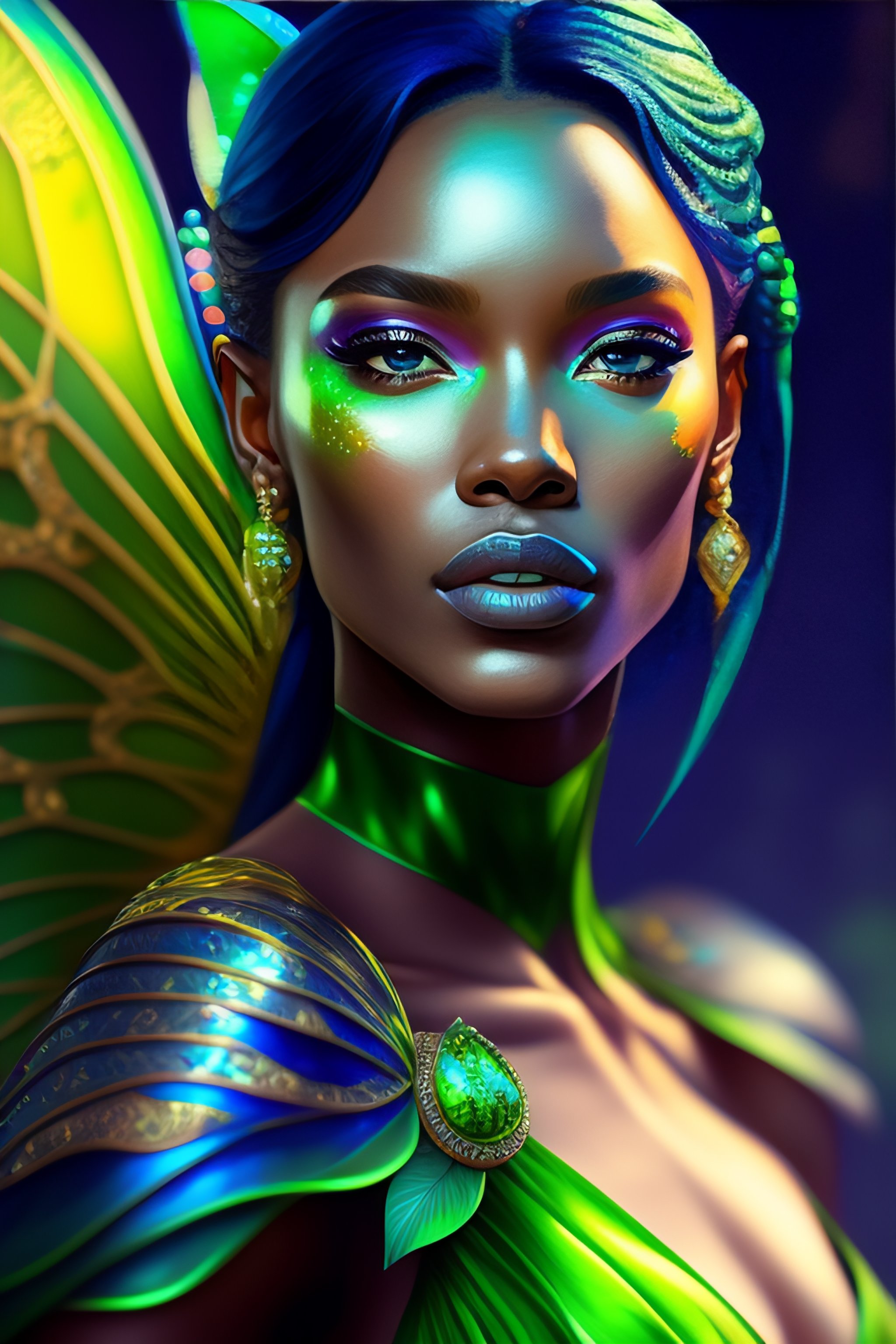 Lexica - Full body portrait of beautiful fairy princess with bright ...