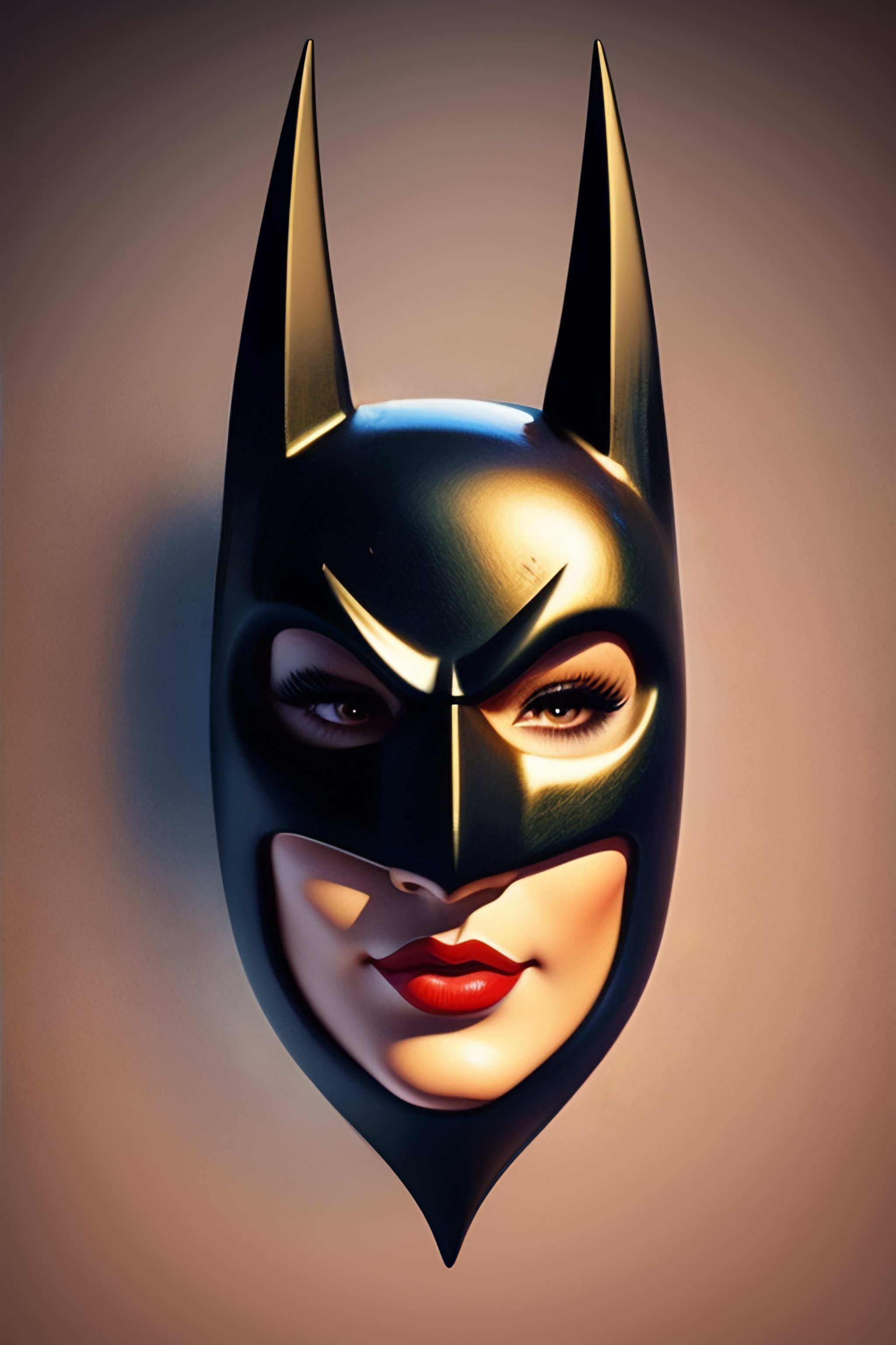 Lexica - Cute and adorable cartoon batman face, fantasy, dreamlike ...