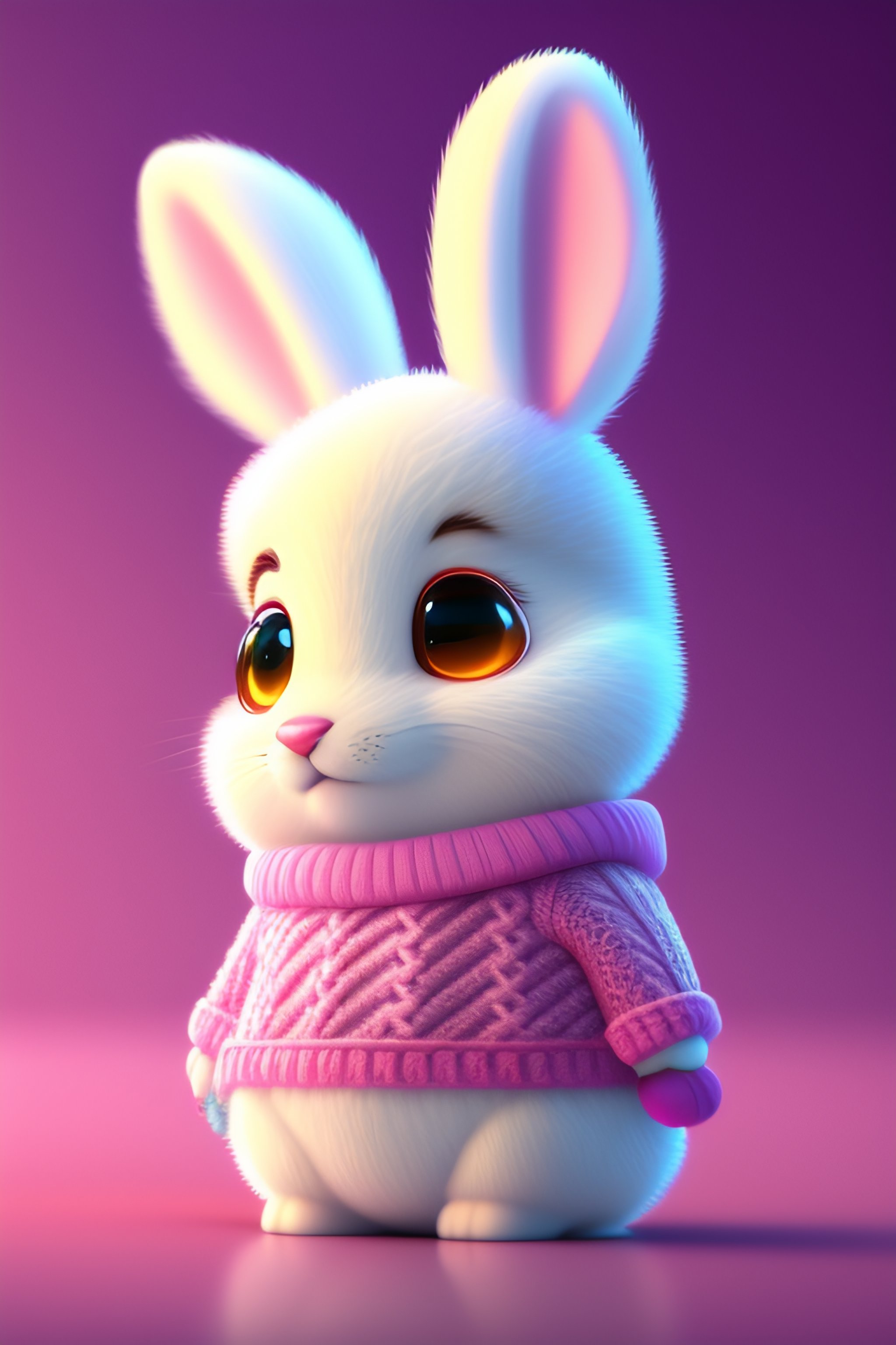 Lexica - Pixar style,a super cute and happy white fairy rabbit ,wear ...