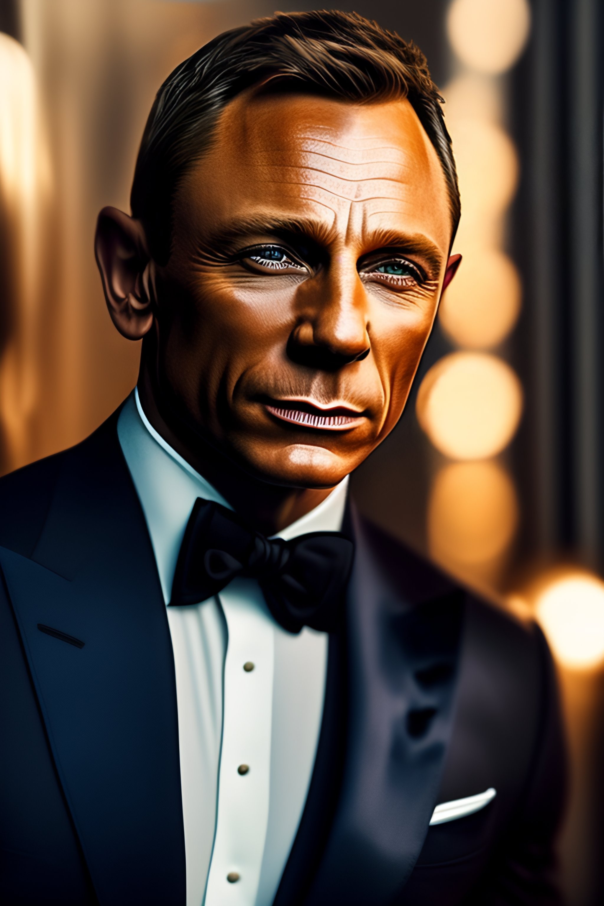 Lexica - Portrait of Daniel Craig as an 75 years old James Bond