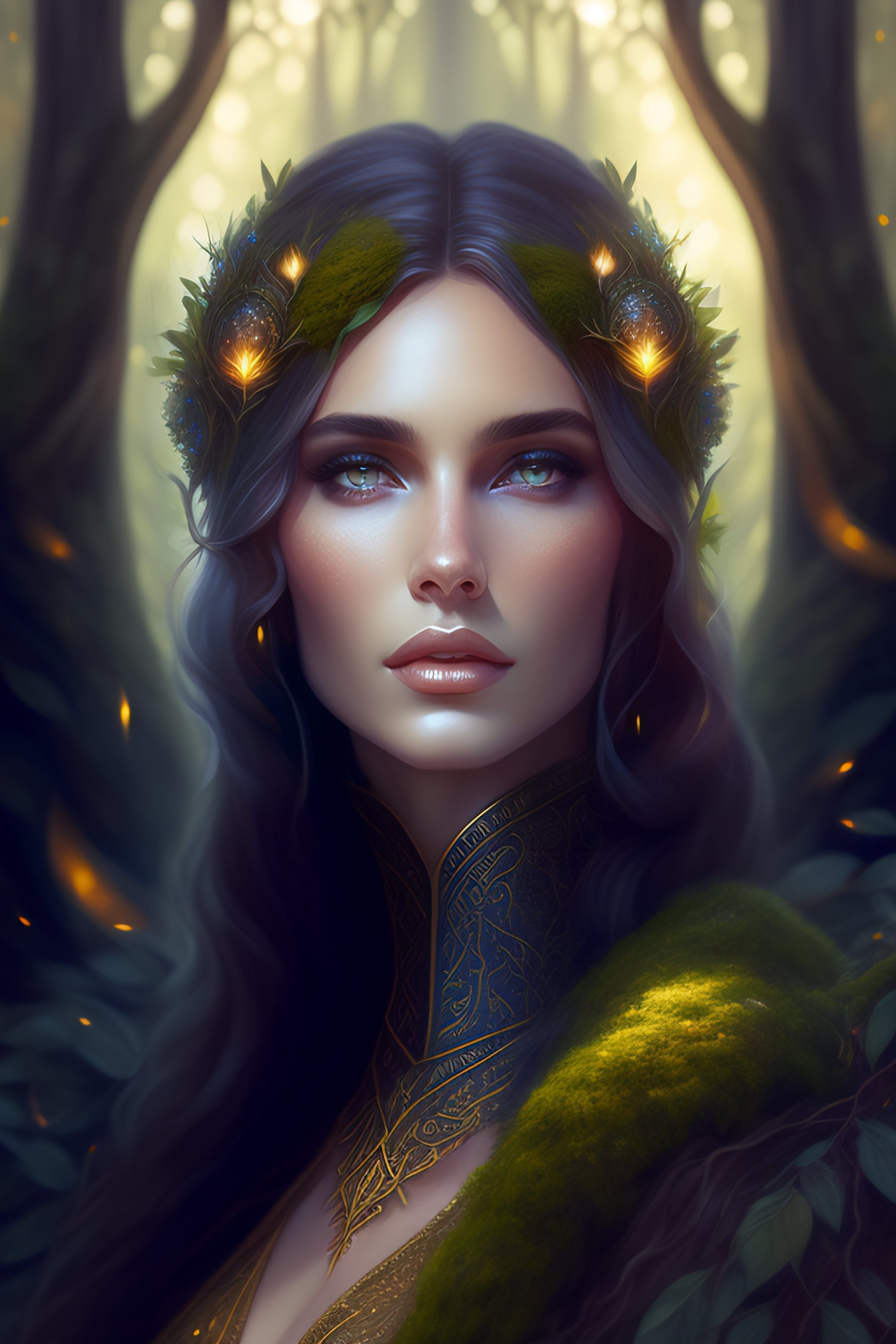 Lexica - Symmetry portrait of moss king of ent of fangorn forest, glam ...