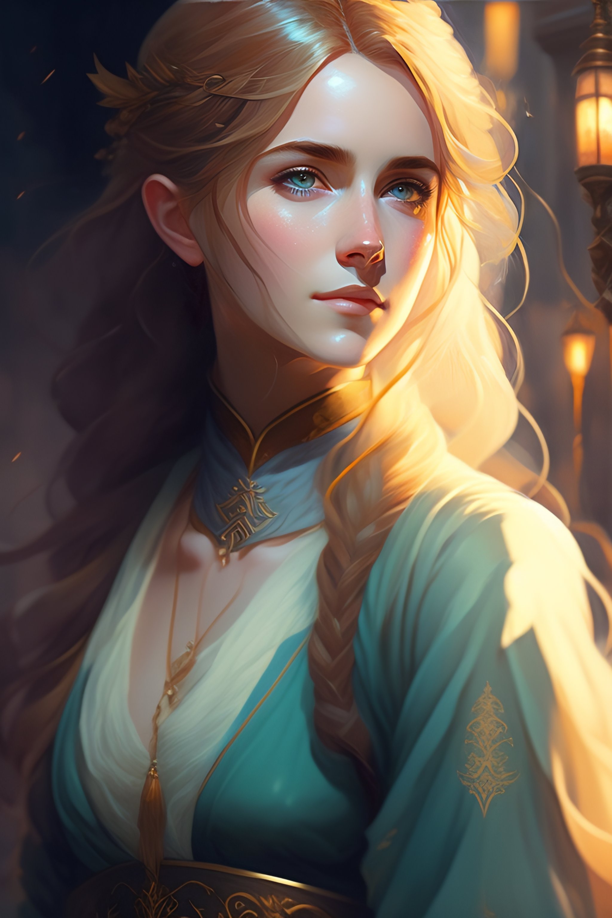 Lexica - Barmaid baroque oil painting emma watson ln illustration ...