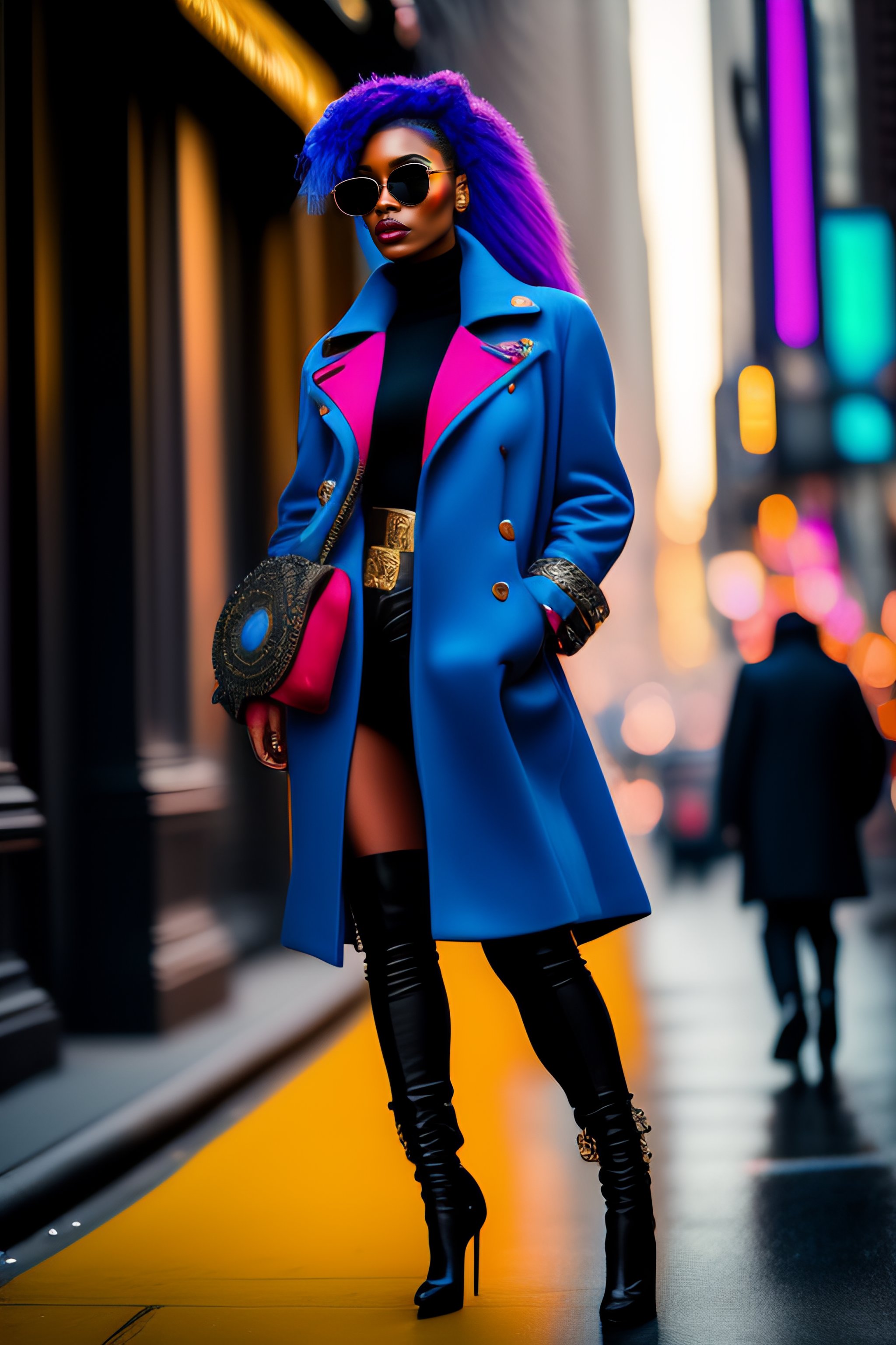 Lexica - Magazine cover with the title "Cyber funk" a portrait of a ...