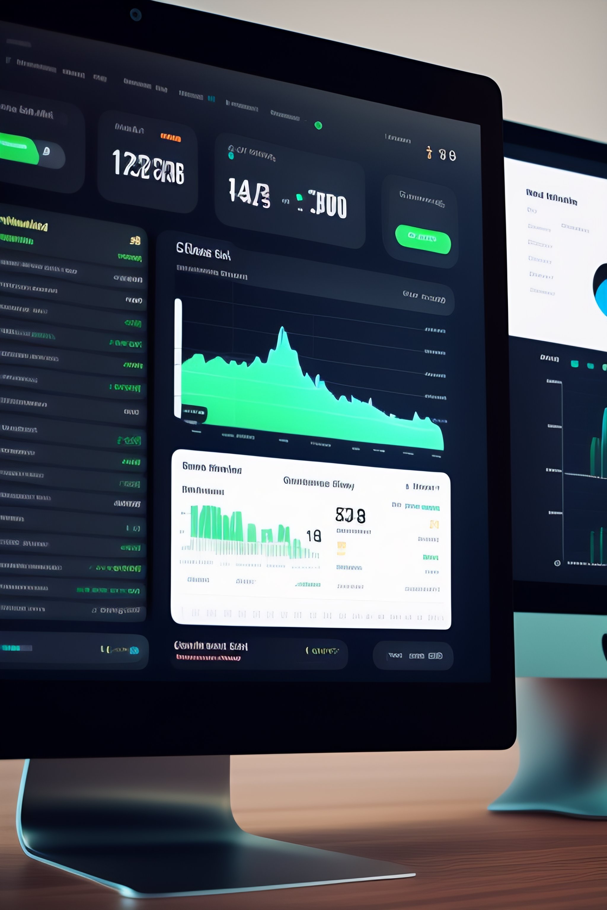 Lexica - Search engine dashboard - futuristic, dark mode