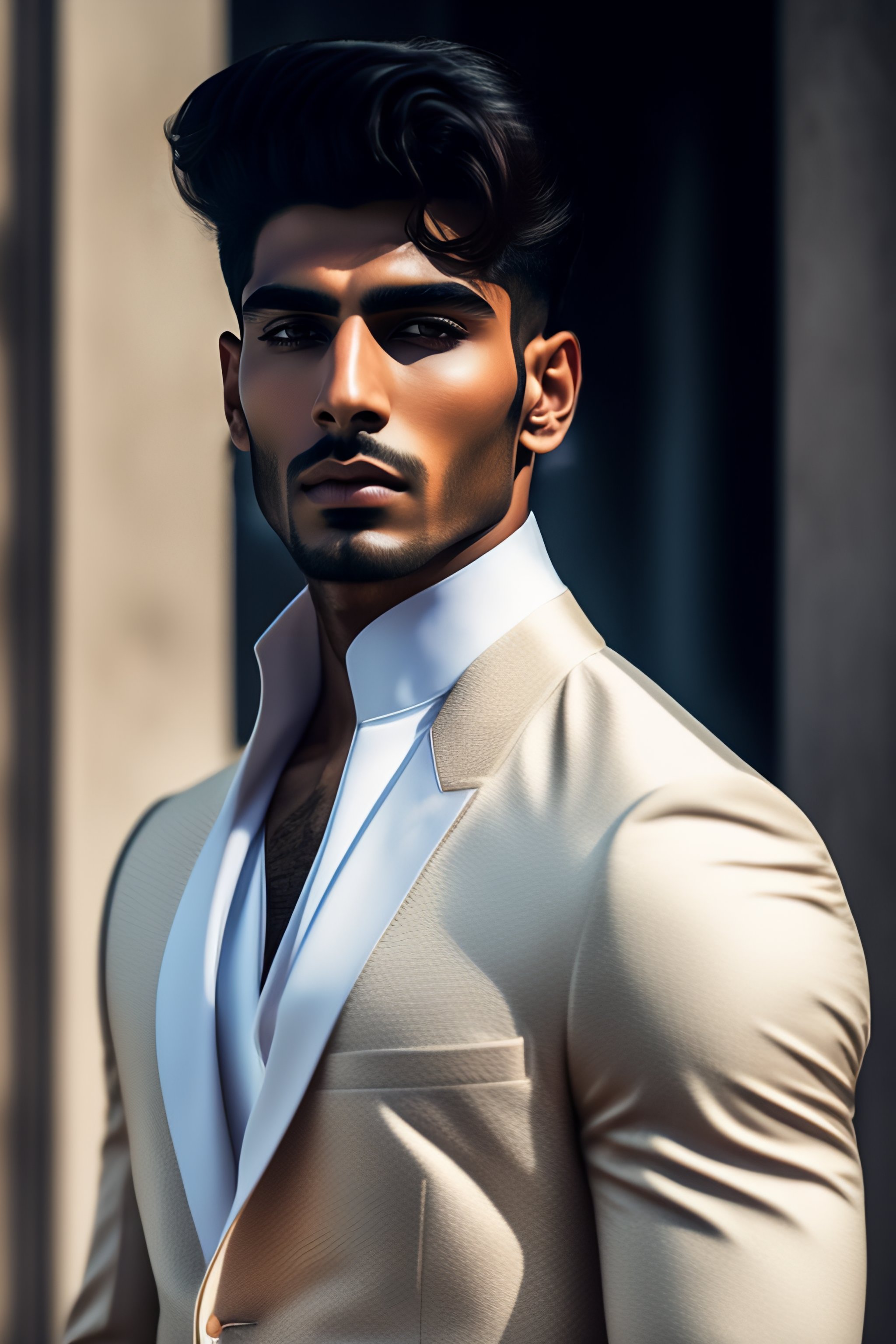 Lexica - Haute couture beautiful pakistani male, fashion model ...