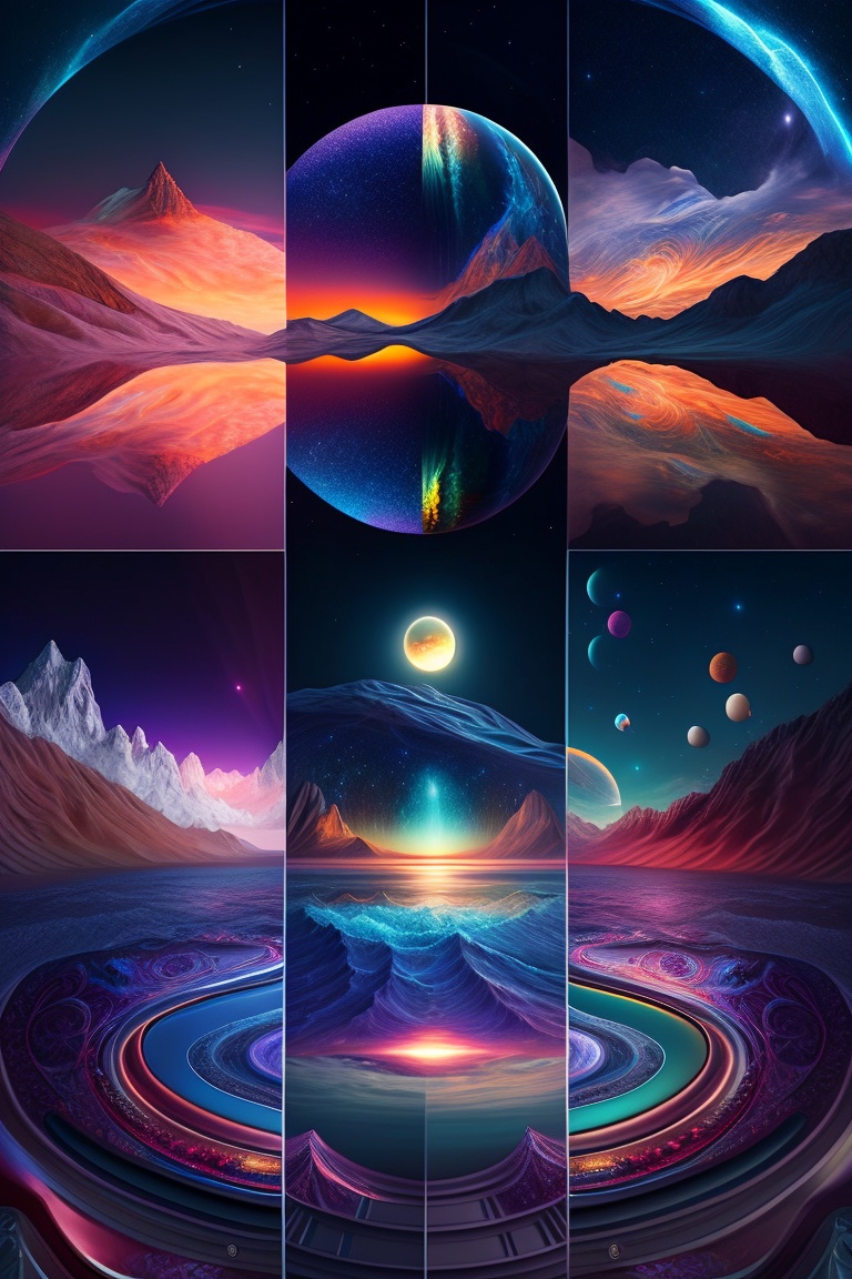 Lexica - Dreamscape parallel dimensions Stunning Landscape Of Oceans ...