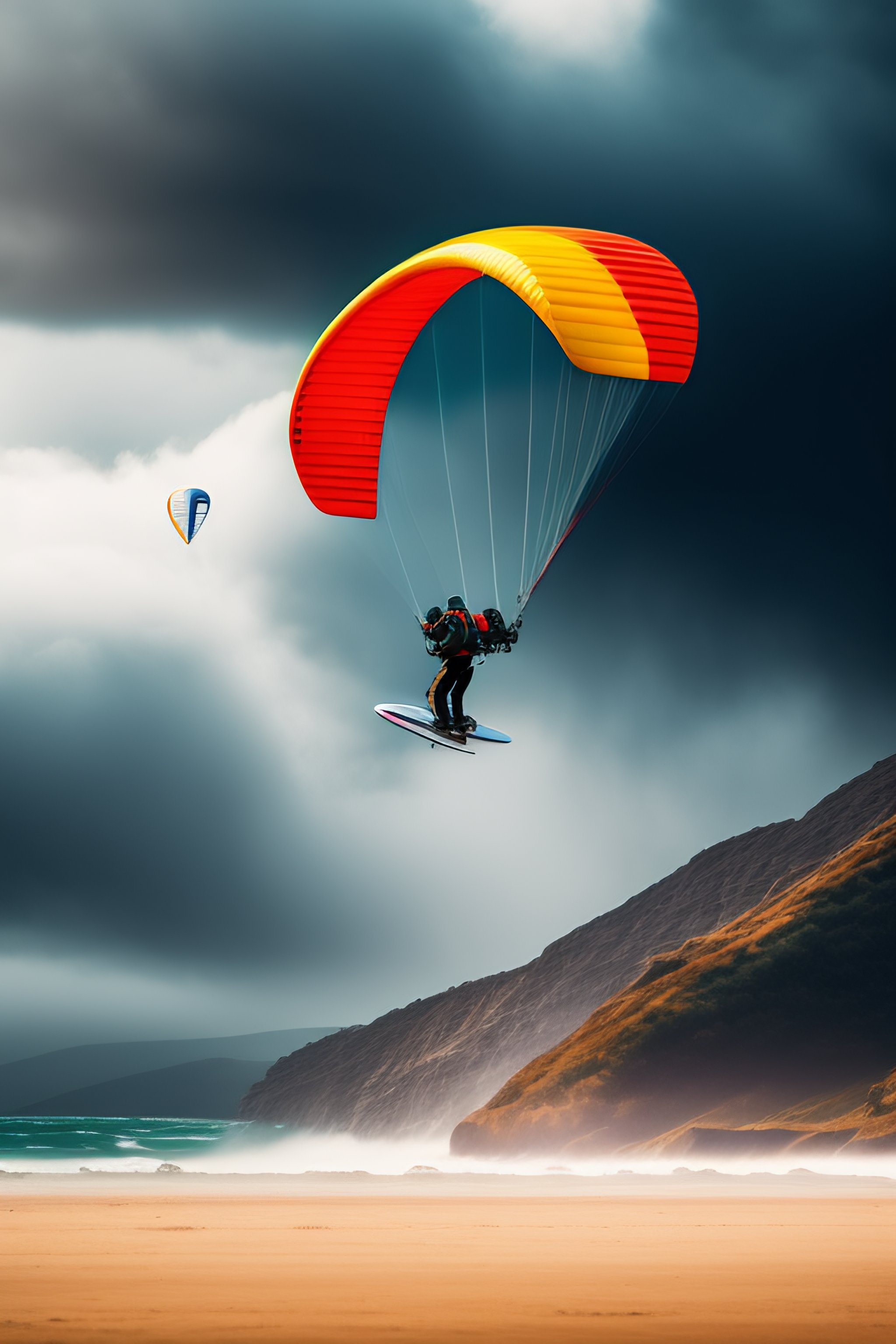 Lexica - Robot surfing paraglider helicopter