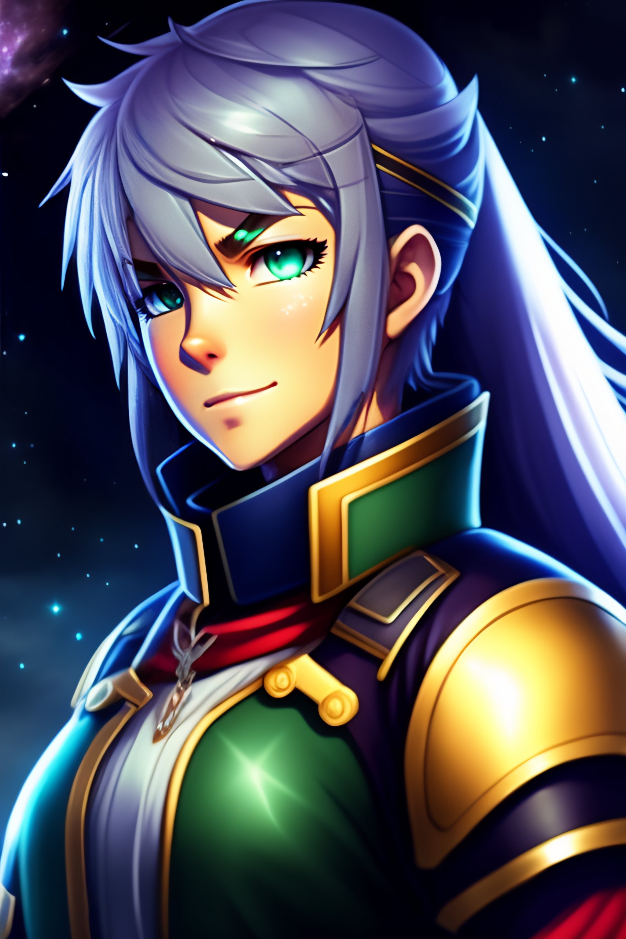 Lexica - Protrait, riku from kingdom hearts, sakimichan, grey hair ...