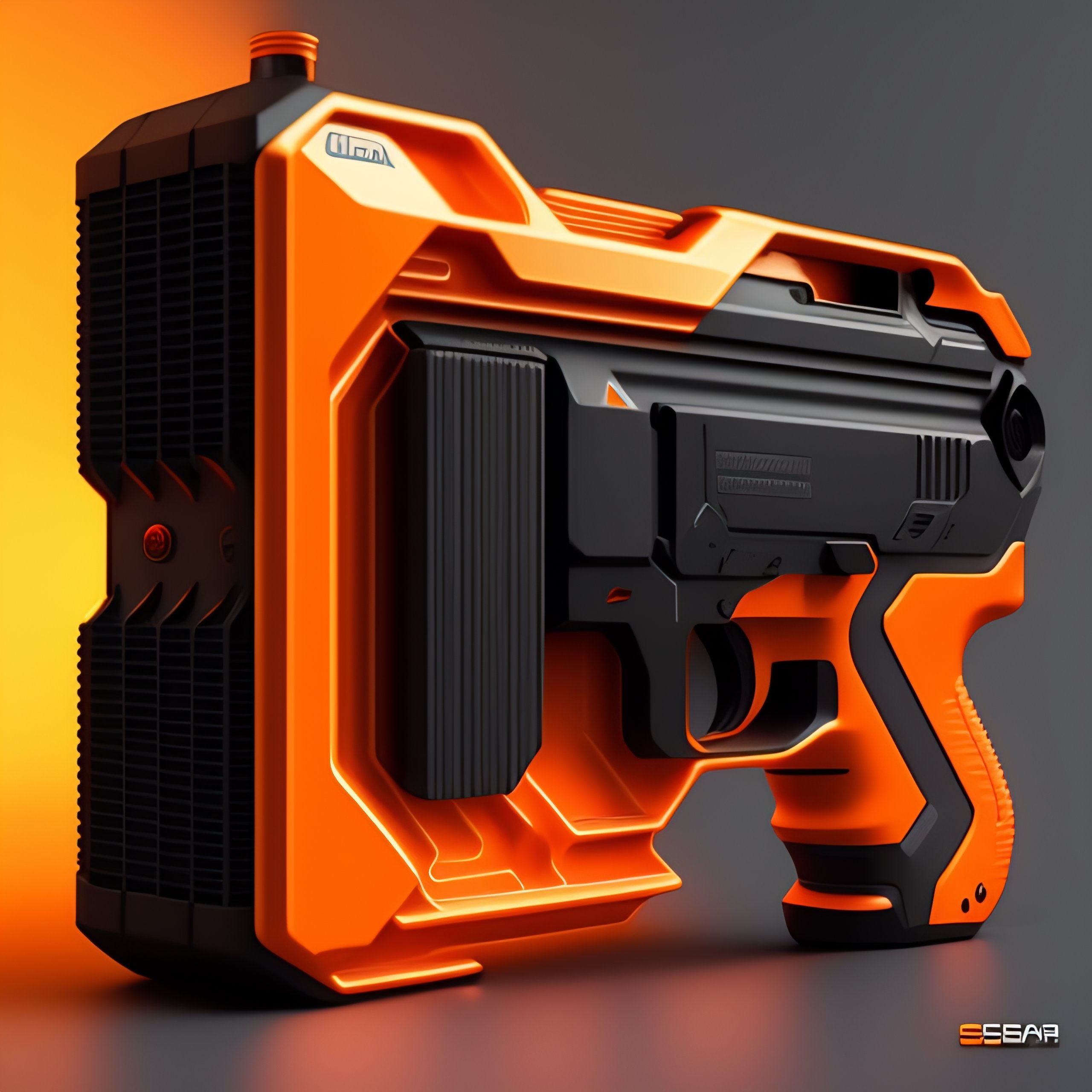 Lexica - CS-GO man anti-terrorist skin, hollographic orange details ...