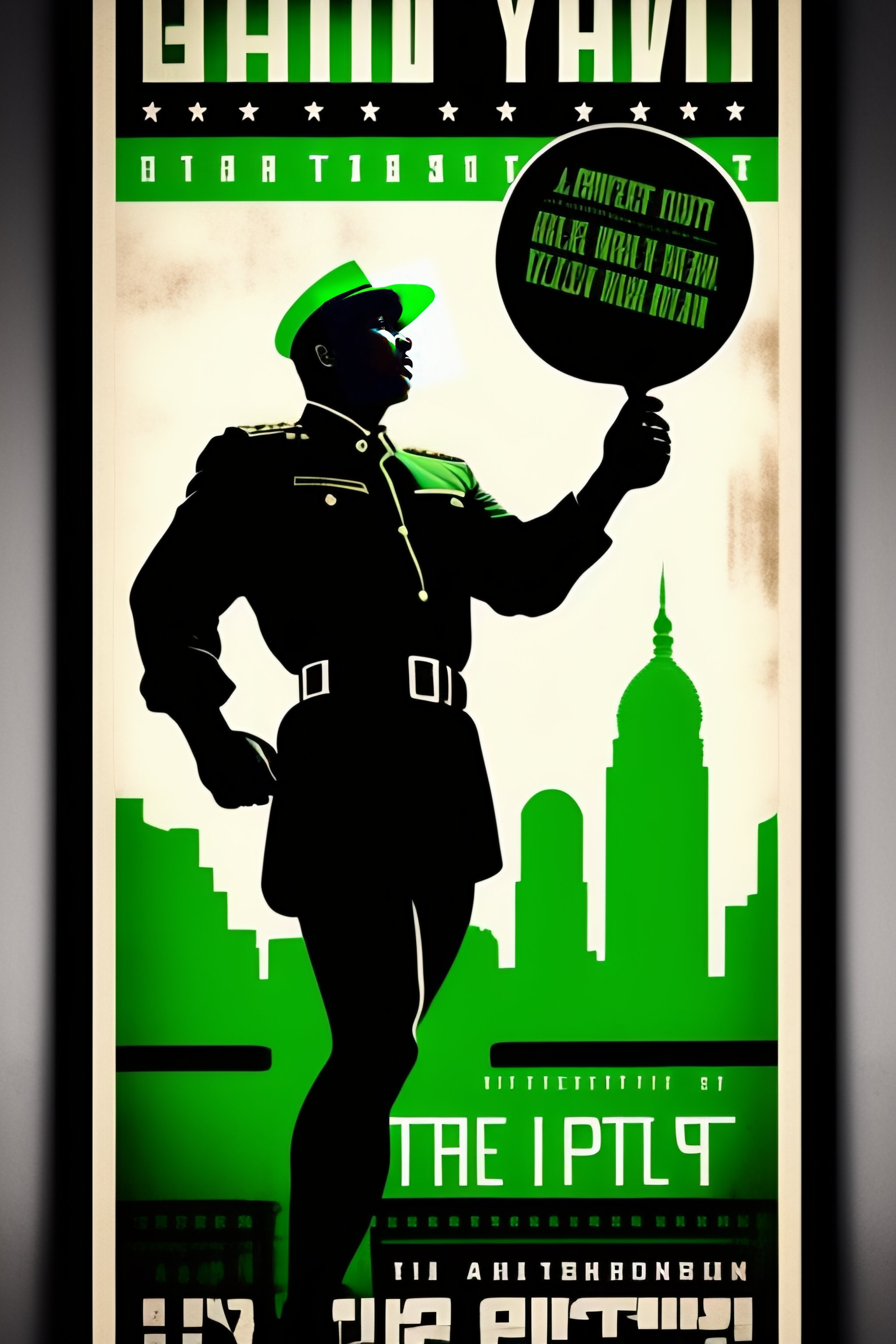 Lexica - Street art poster inspire by communist propaganda, green ...