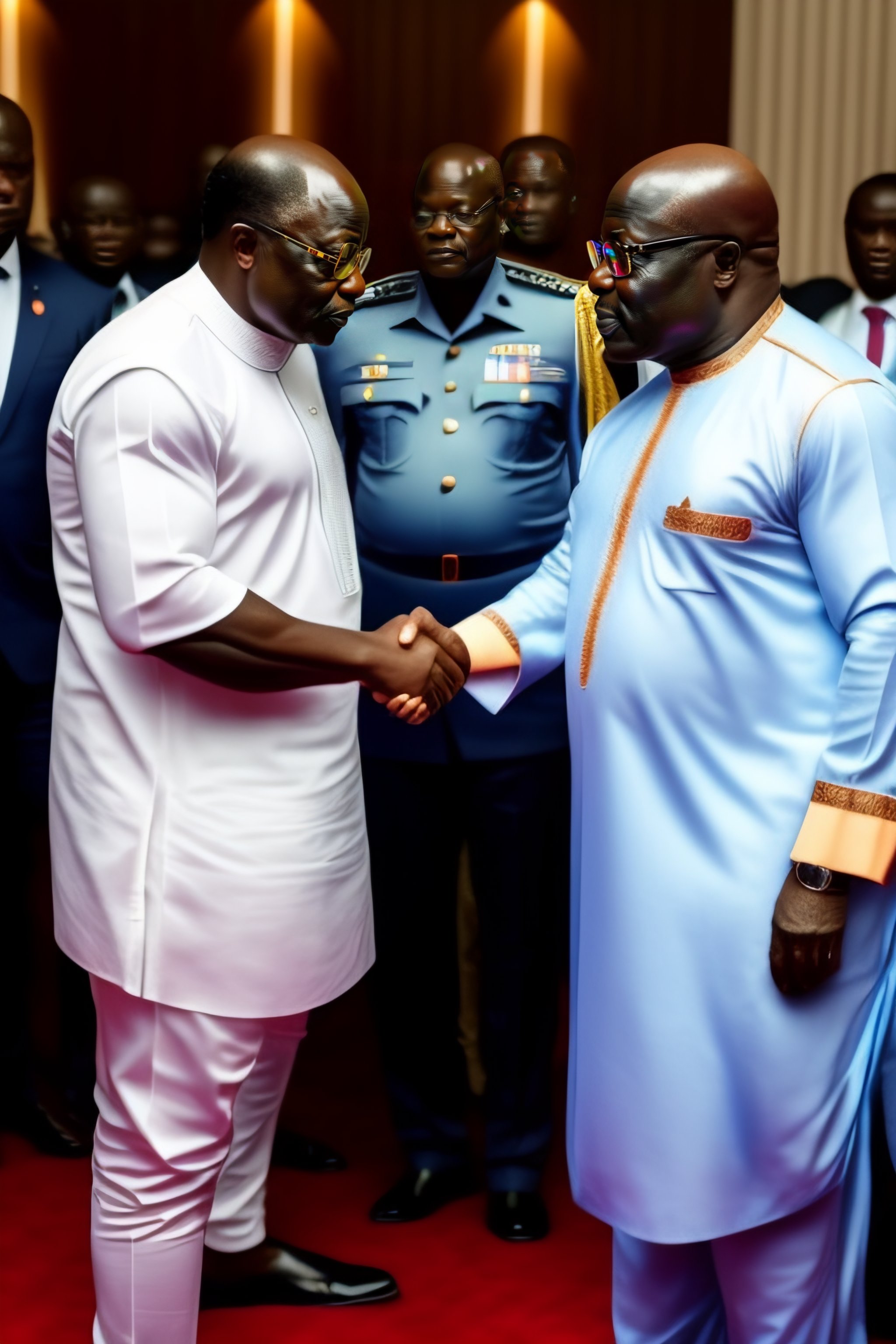 Lexica - Ghana's president, nana akuffo addo wearing pyjamas