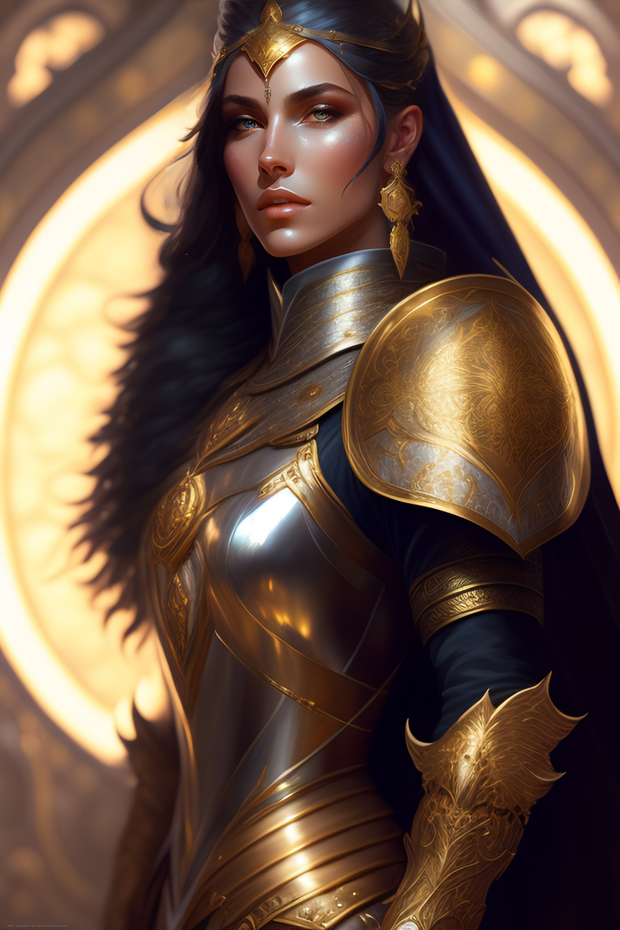 Lexica - Painted portrait of ( ) as a paladin, intricate armor, d&d ...