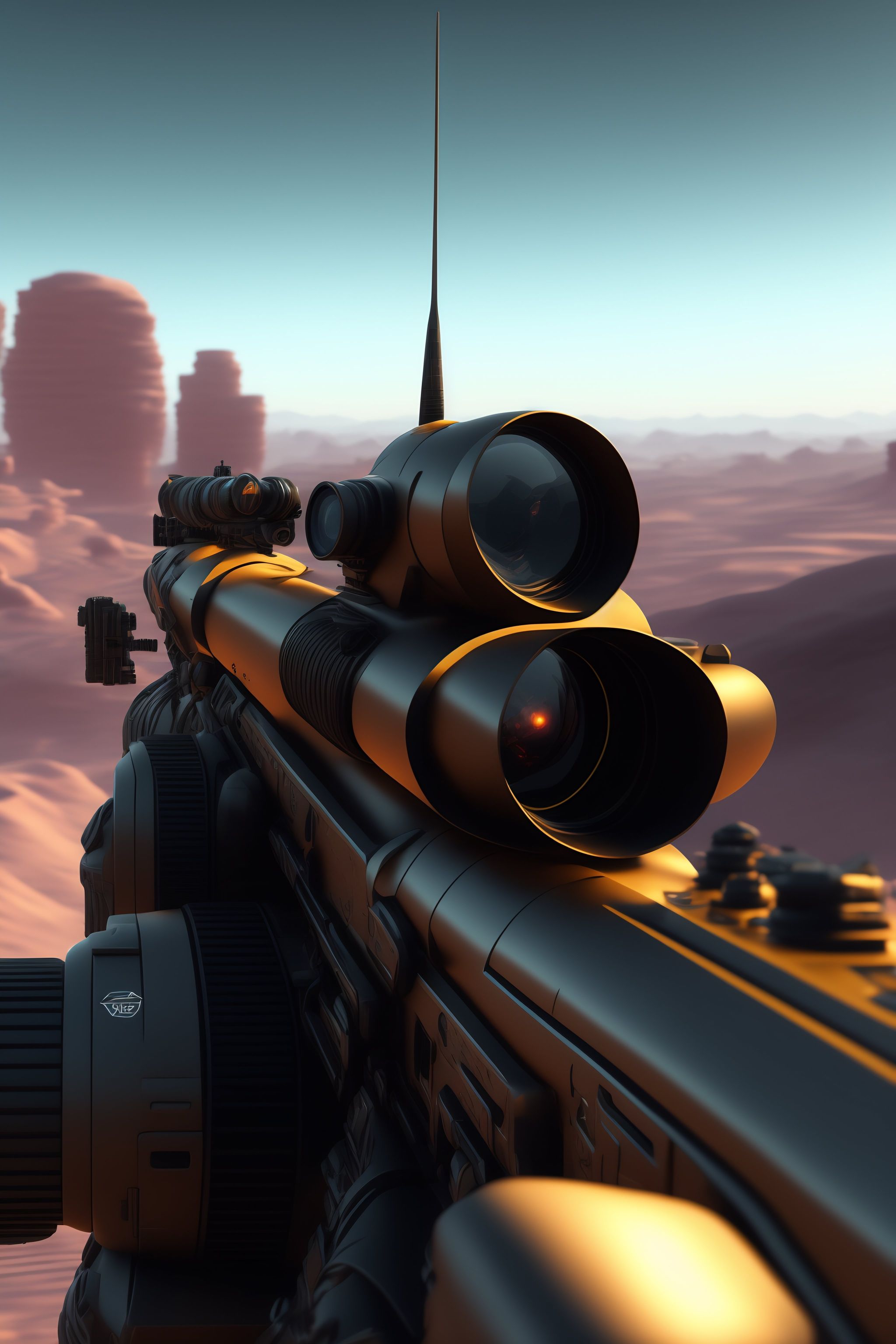 Lexica - Hard surface scope design , futuristic sci-fi, hyper detailed