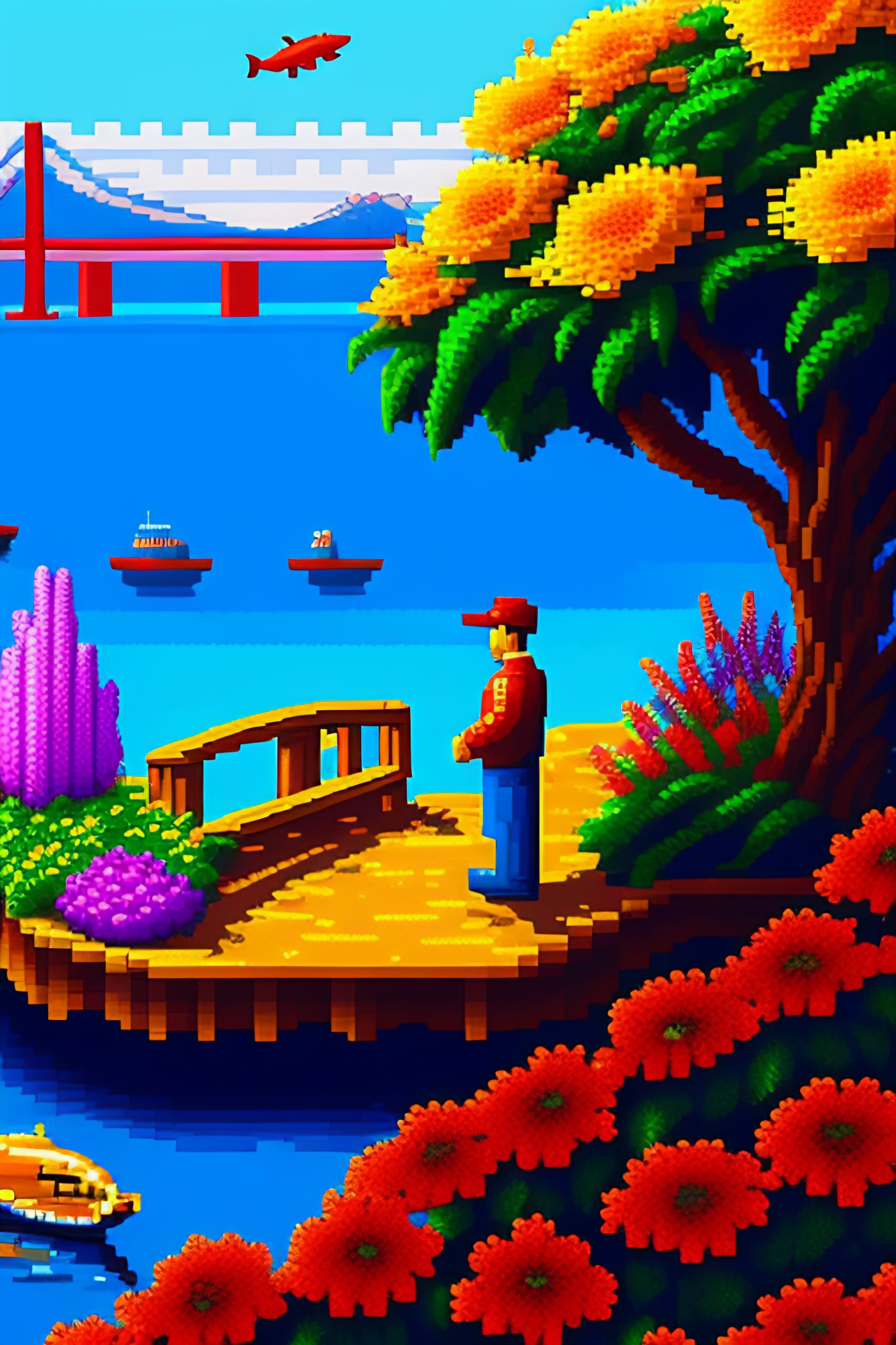 Lexica - Pixel art san francisco fisherman's wharf. 3d pixel art 4k ...