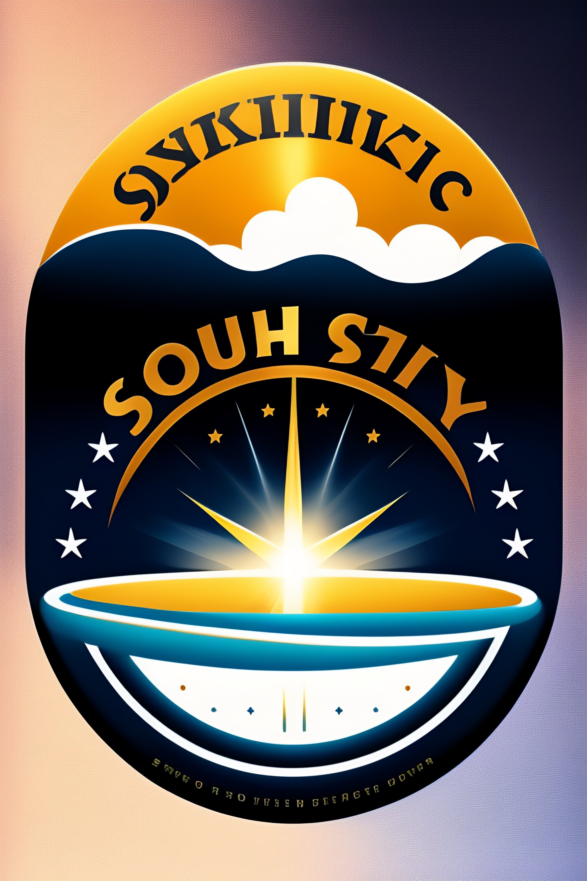 Lexica - Logo with stars surrounding the words southsky digital, plain ...