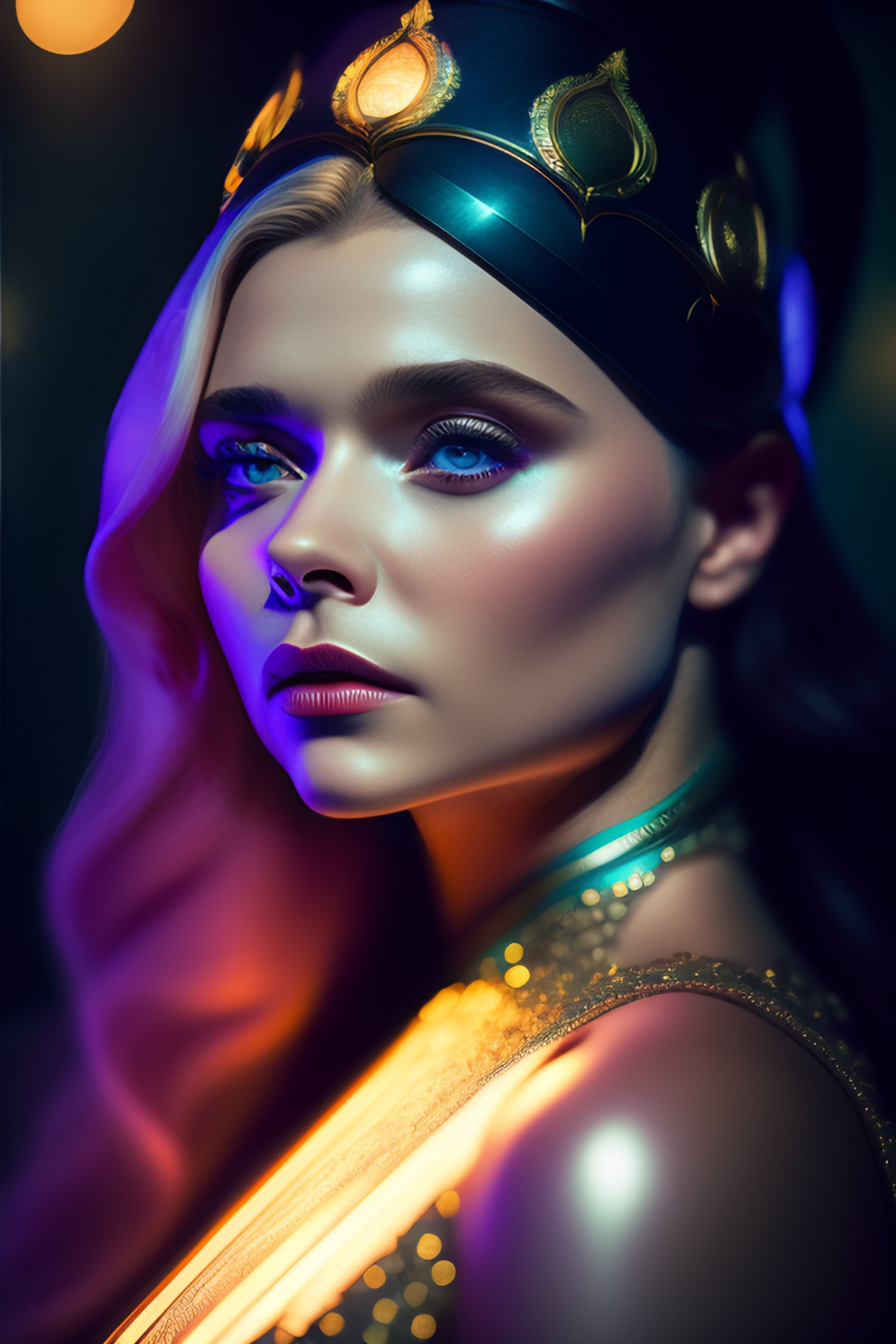 Lexica - Chloe Grace Moretz as Fairy in clothing and headdress, Tom ...