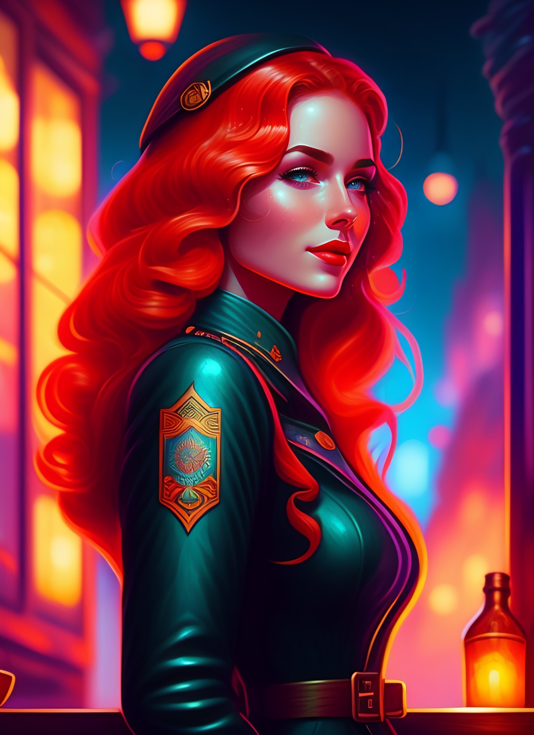 Lexica - Character portrait of young woman as a beautiful barmaid, cozy ...