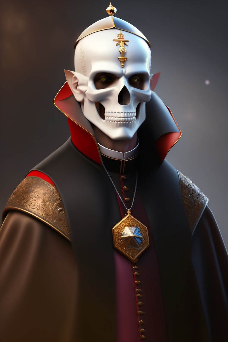 Lexica - A pope with skull mask, whit the black clothes