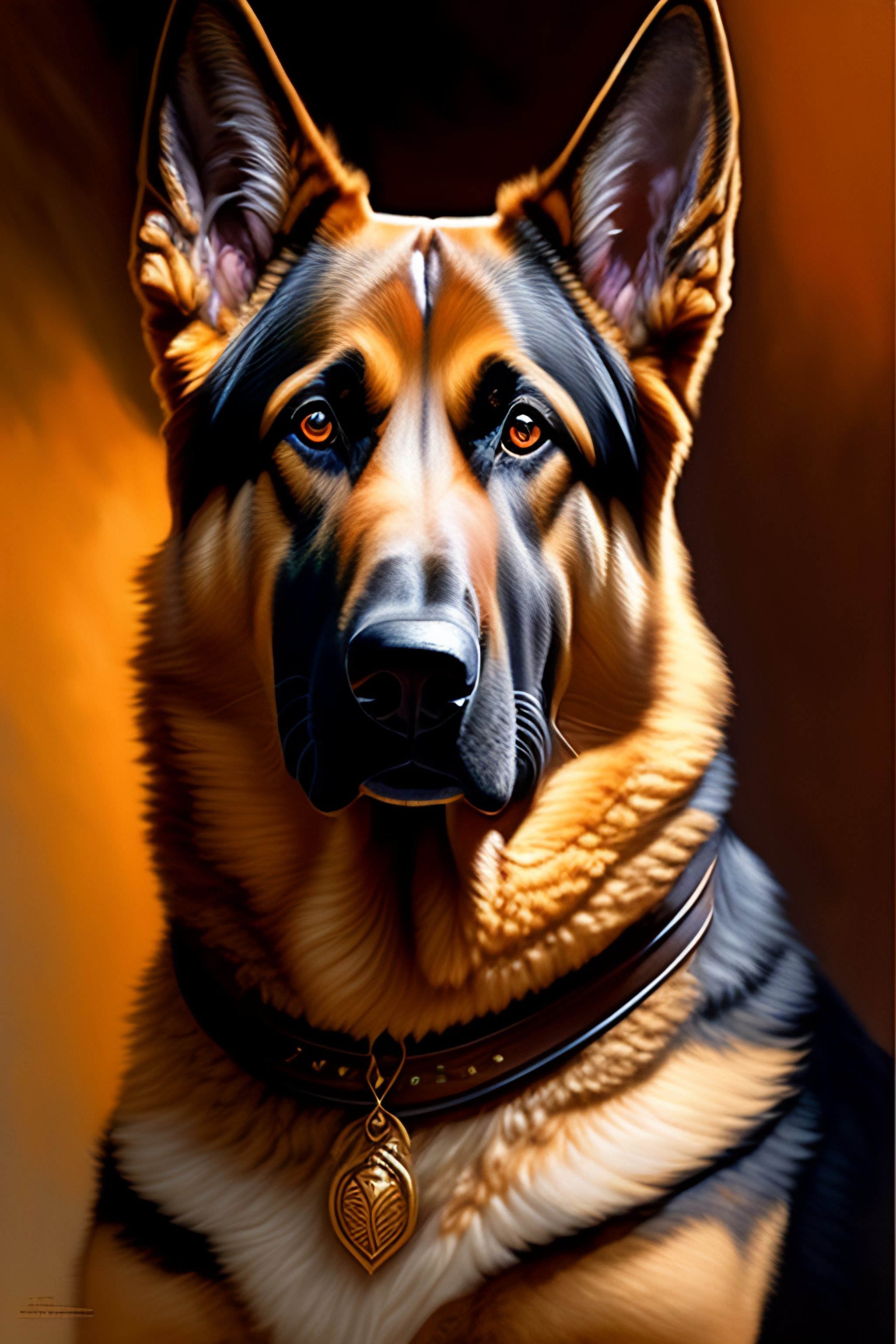 Lexica - A portrait o german shepherd beast - man, star trek the next ...