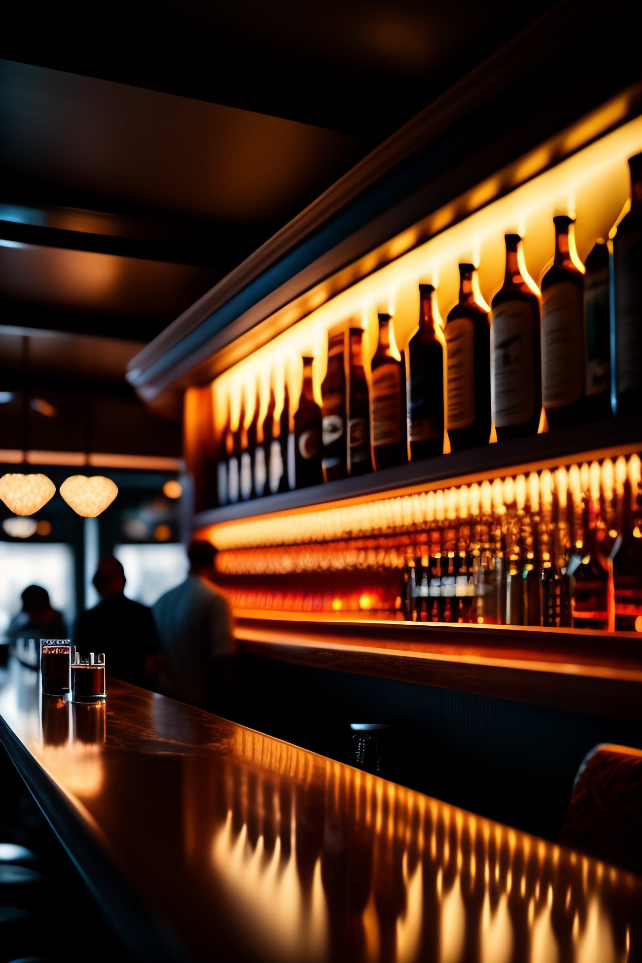 Lexica - Beautiful bar shop, groups of people at different places and ...