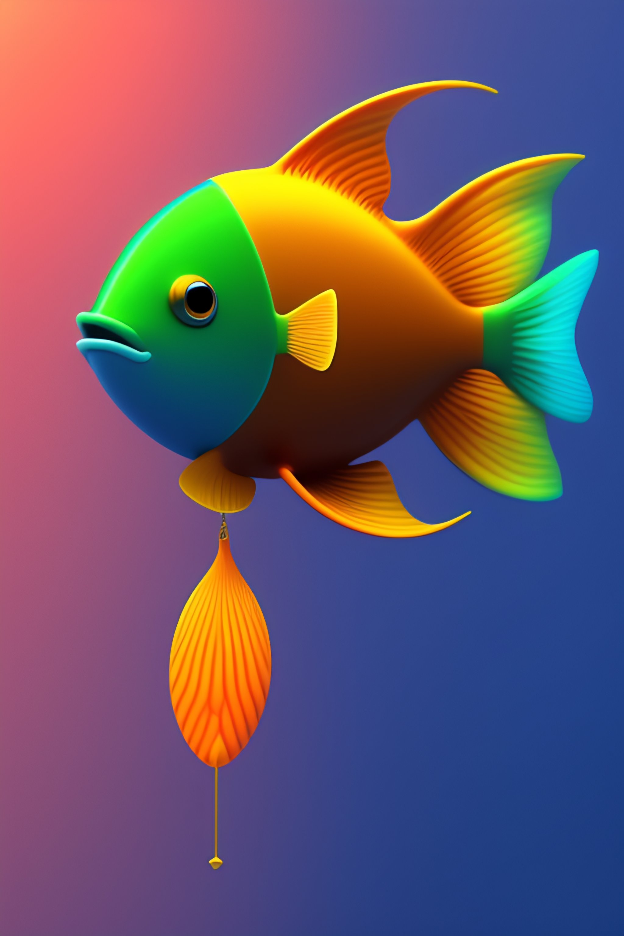 Lexica - 3d render of a fish that can be used for a logo, minimalistic ...