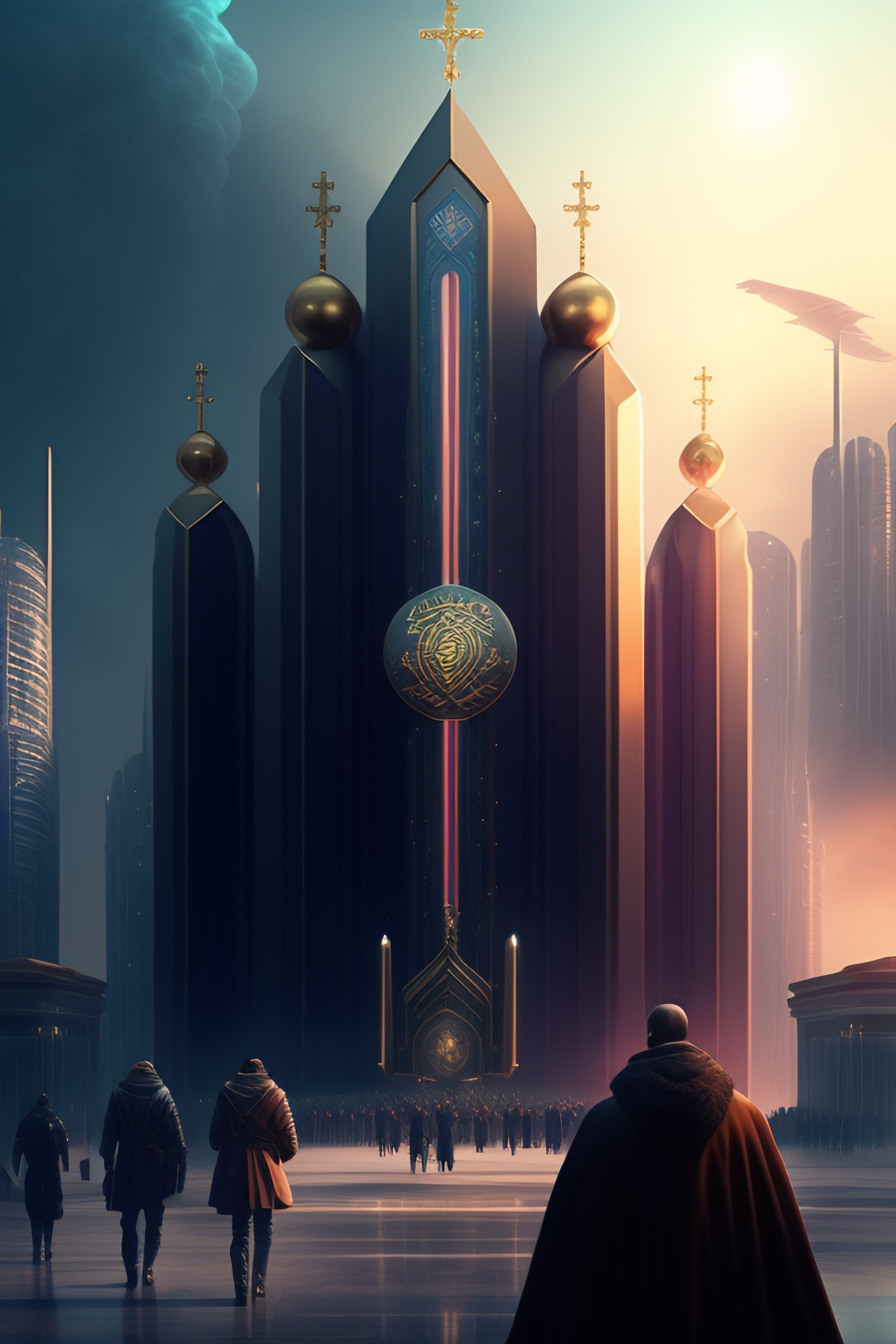 Lexica - Cyberpunk christian orthodox church in a dystopian future with ...