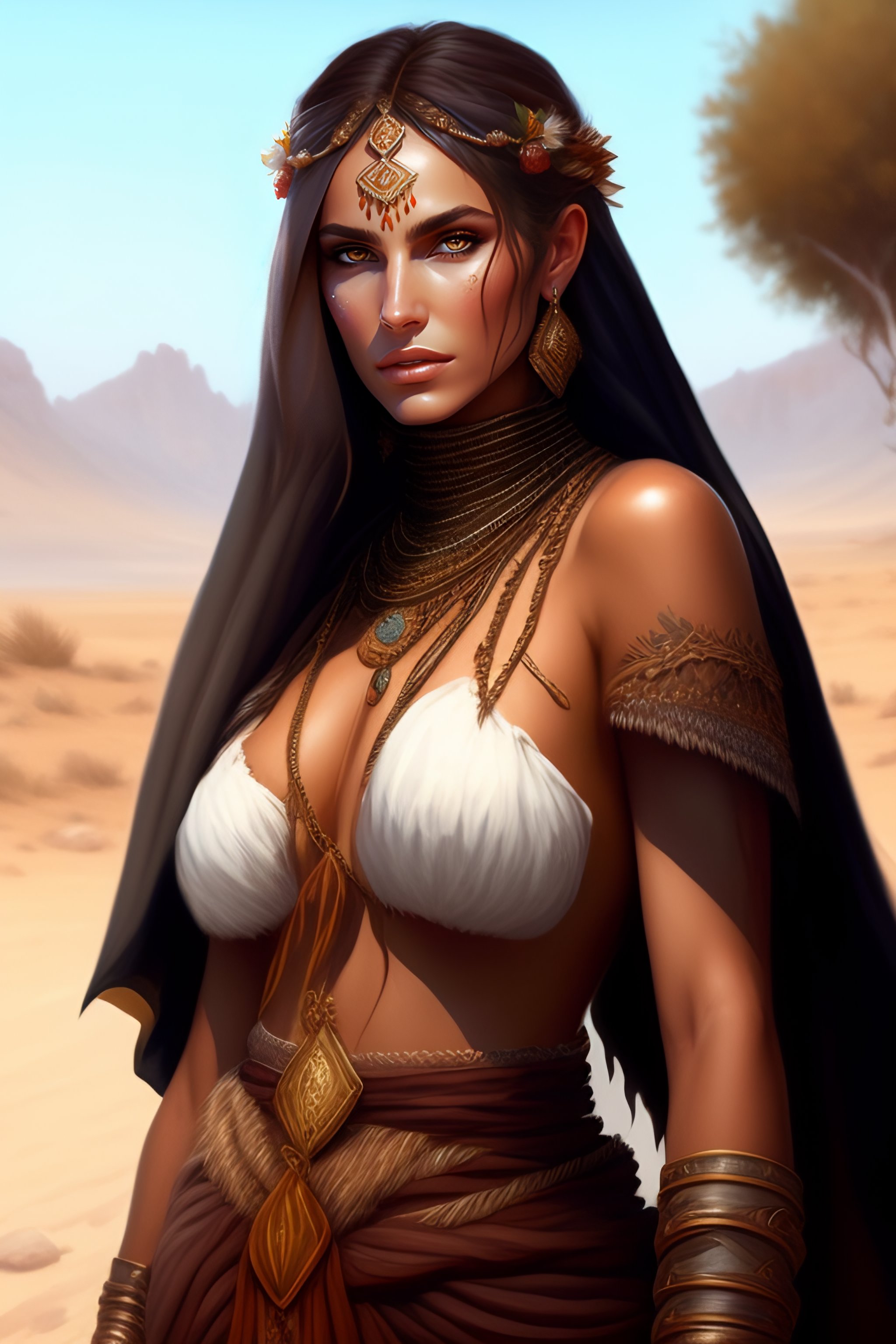 Lexica - A full body portrait of a beautiful female bedouin blind pulp fiction white wild rogue ...