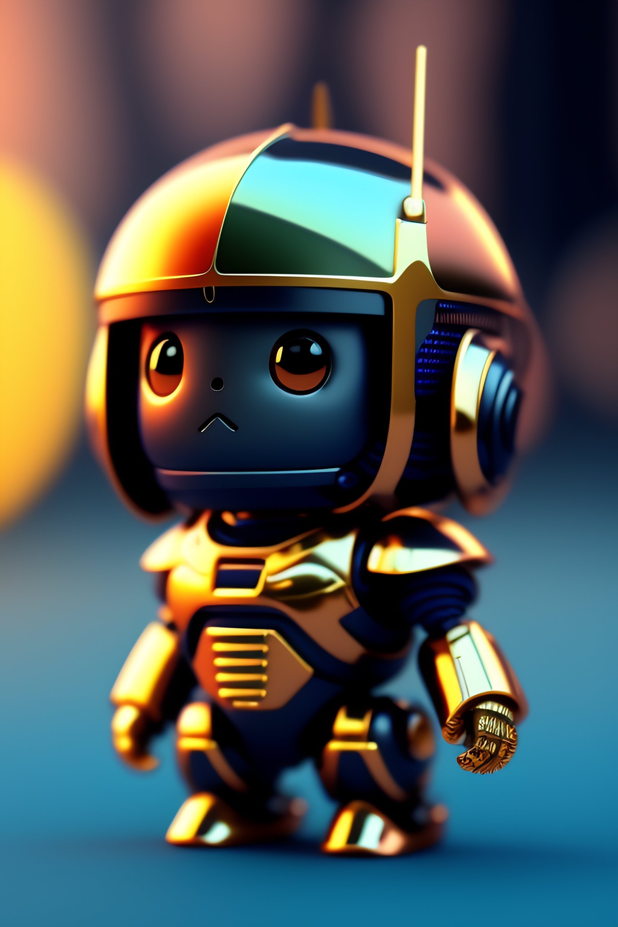 Lexica - Cute 3d render cartoon of toy art robocop
