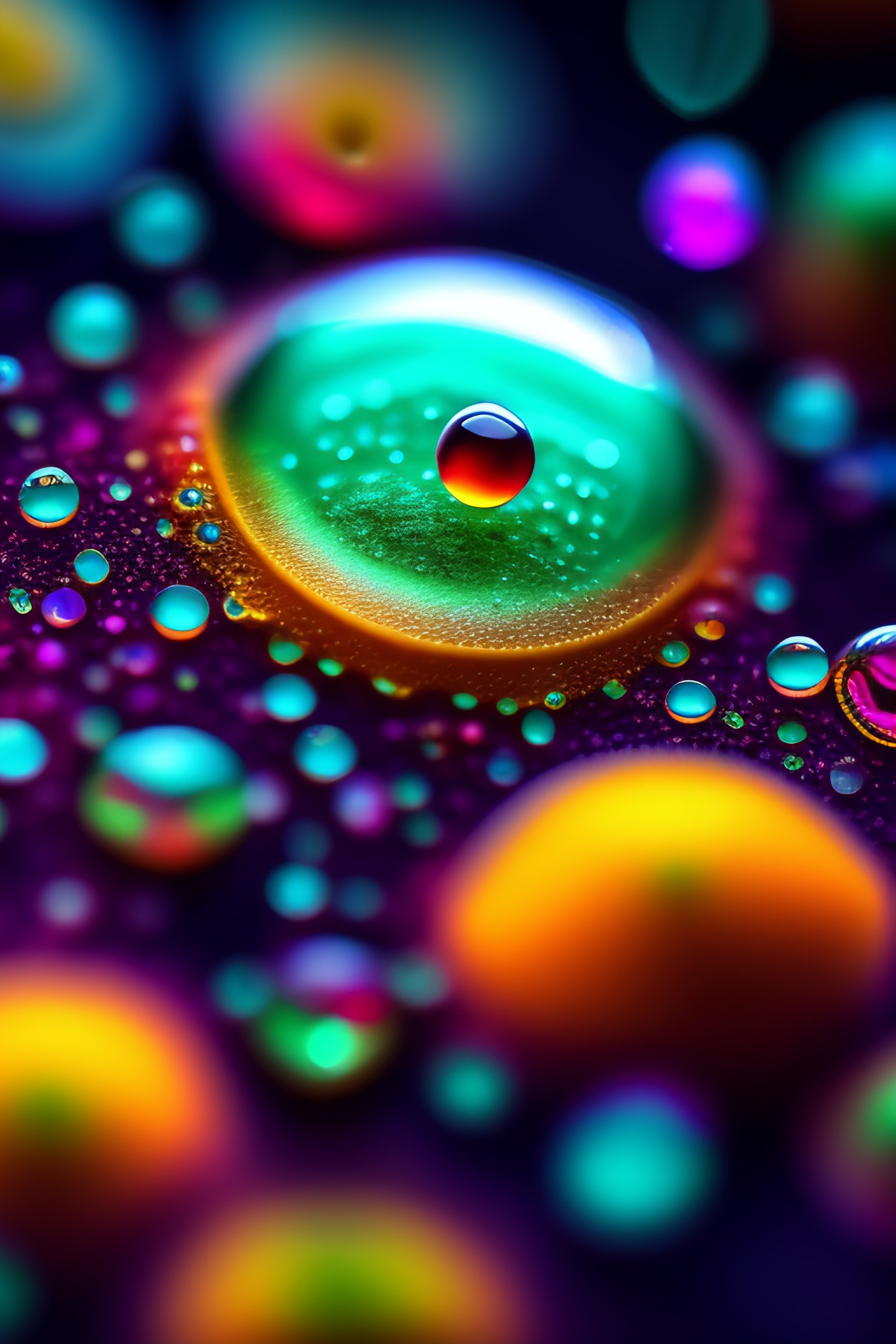 Lexica - Stunning tiny world in a water drops, Macro Photography,vivid ...