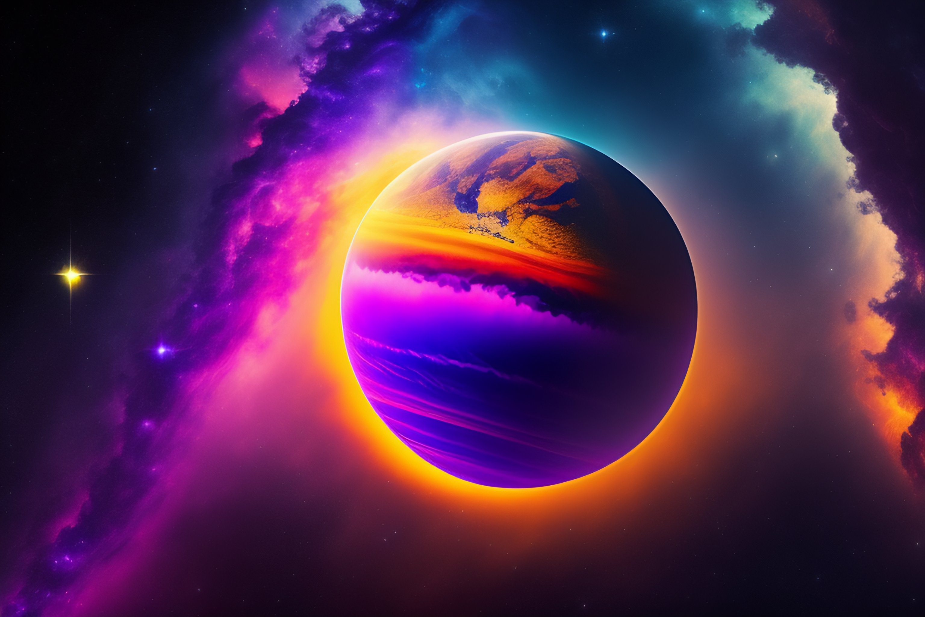 Lexica - Abystract, purple and blue and yellow. and planet earth. path ...