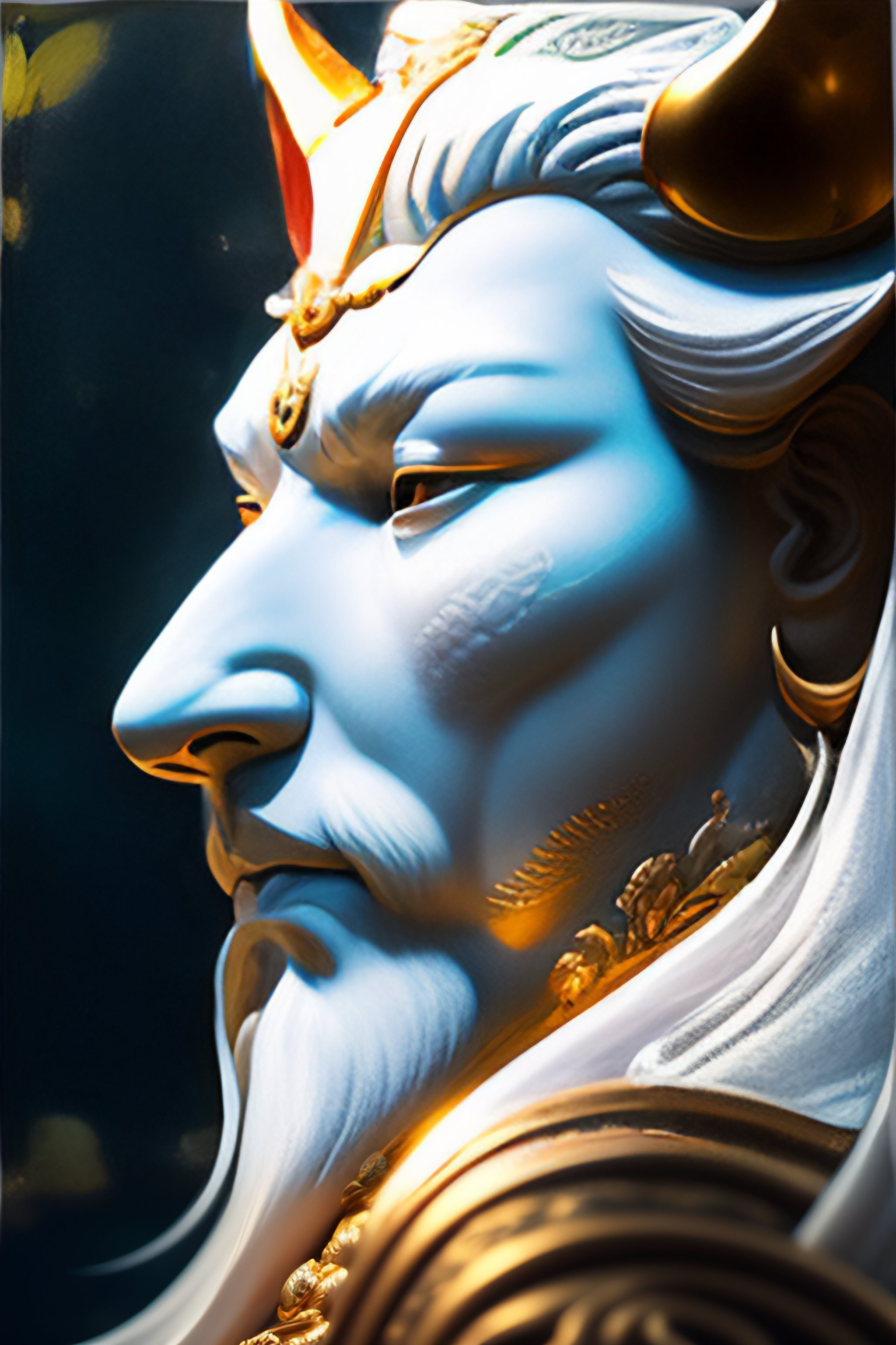 Lexica - Subsurface scattering, white, koi, samurai deity, by jesper ...