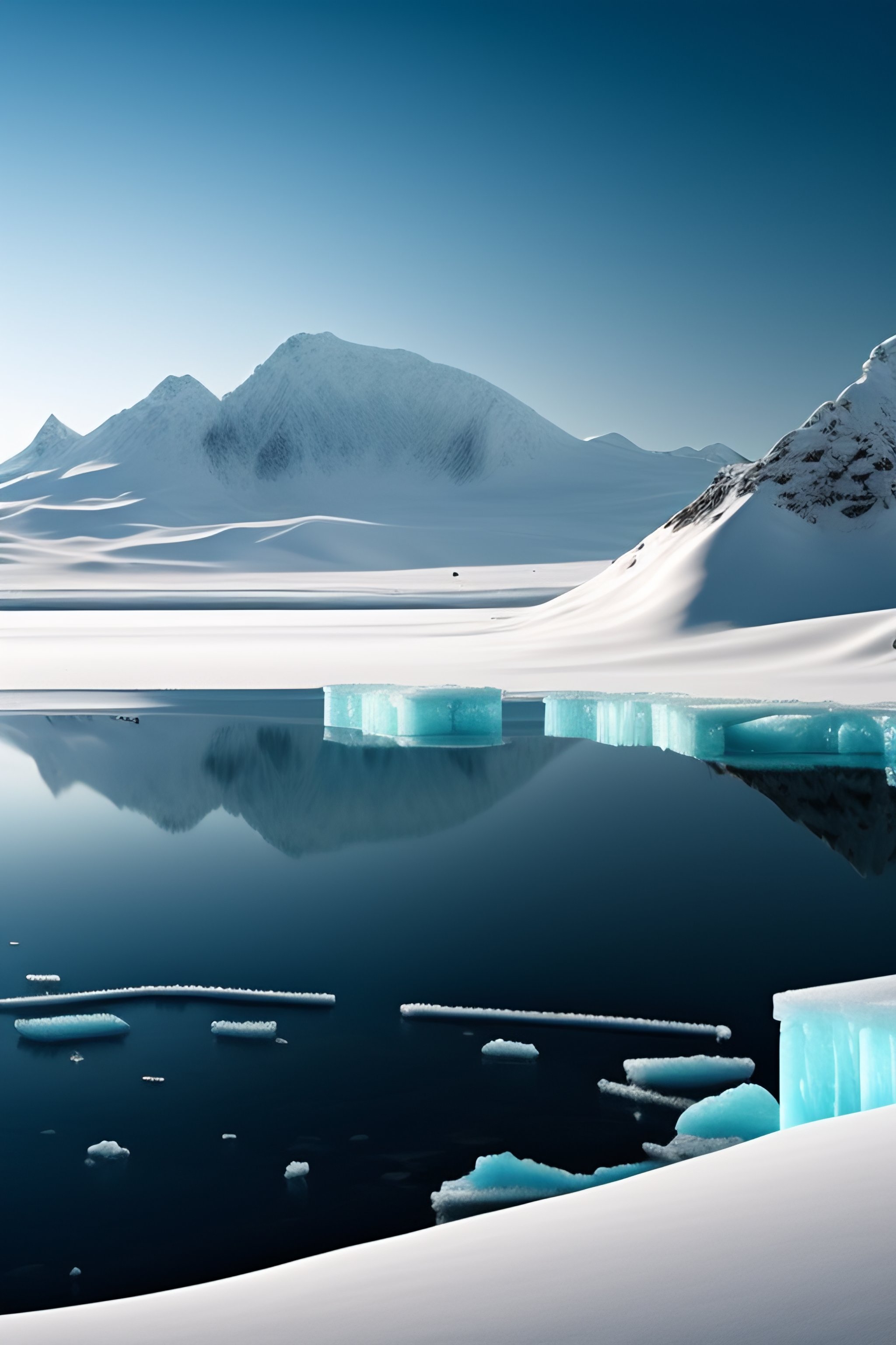 Lexica - A neanderthal caveman hunt seek animal frozen in the ice Snow