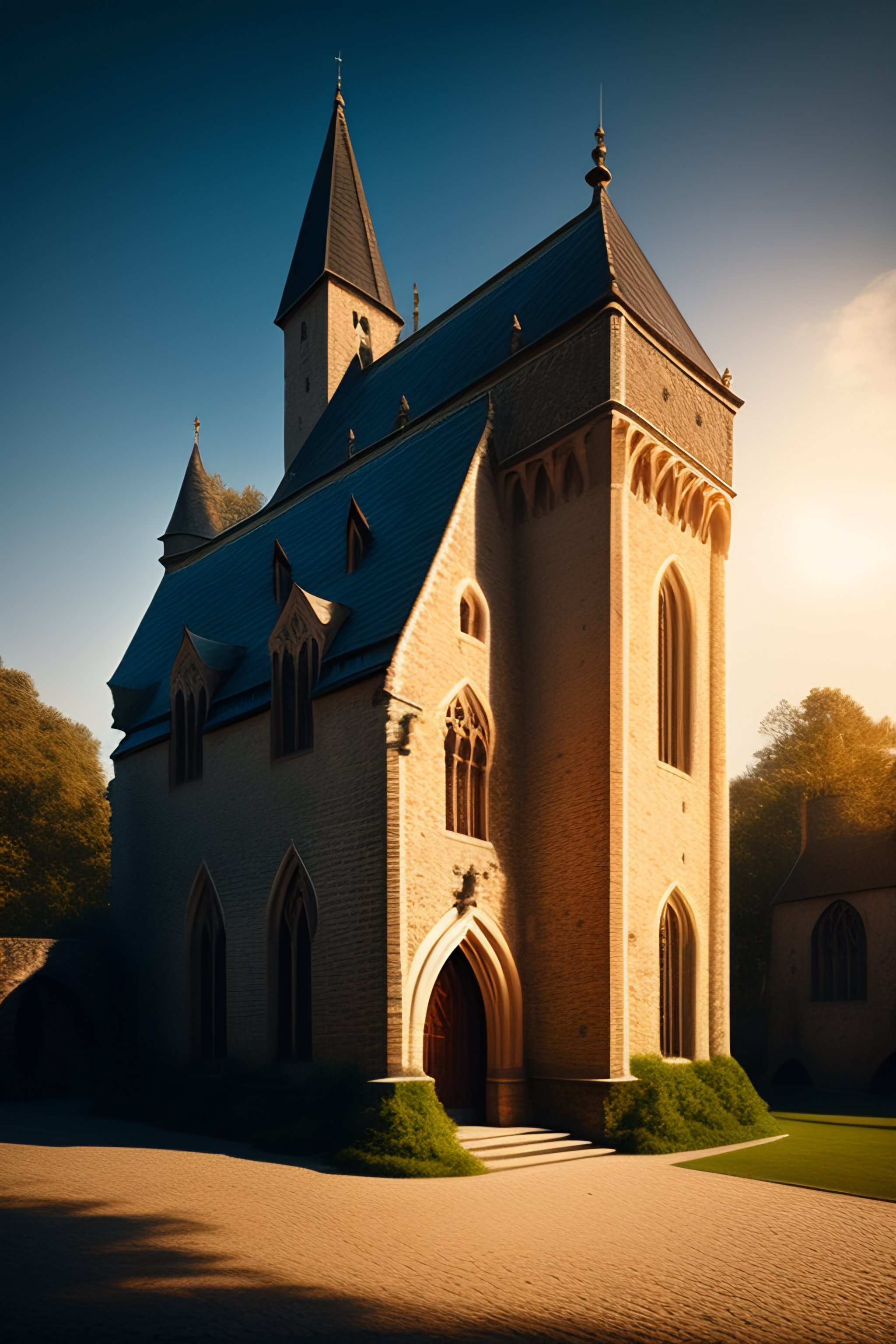 Lexica - Medieval buildings, film photo, soft lighting album cover ...