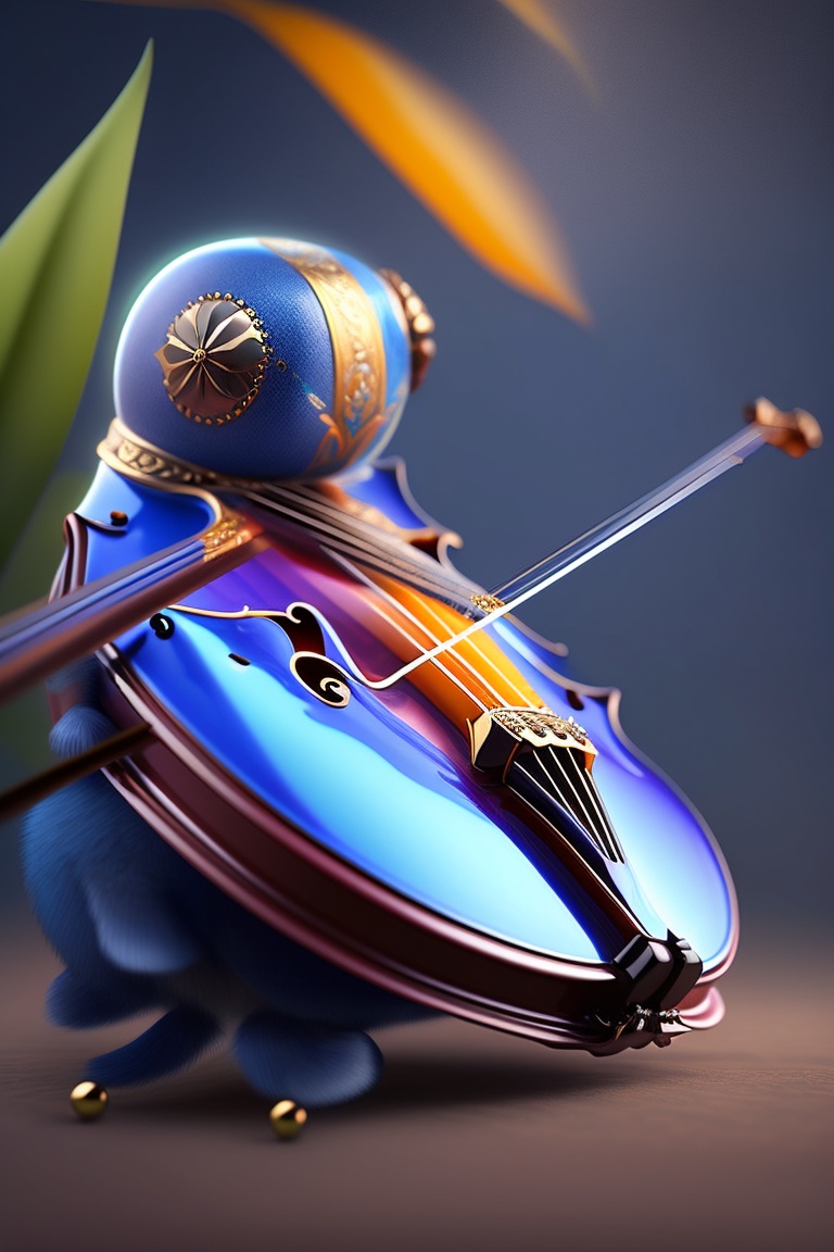 Lexica - Playing music,violin, blue bee
