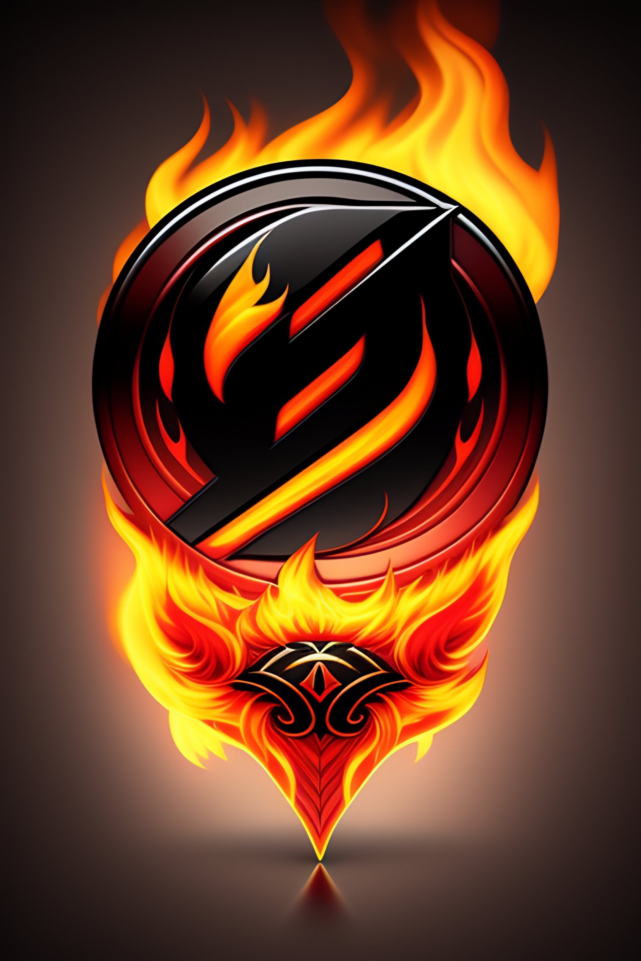 Lexica - Brand identification symbol for a flaming bat company