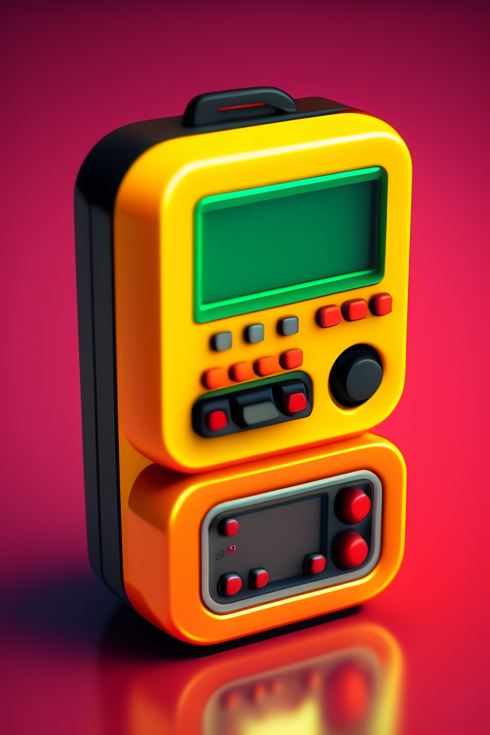 Lexica - 3D pixel retro tiny cute electronics render.