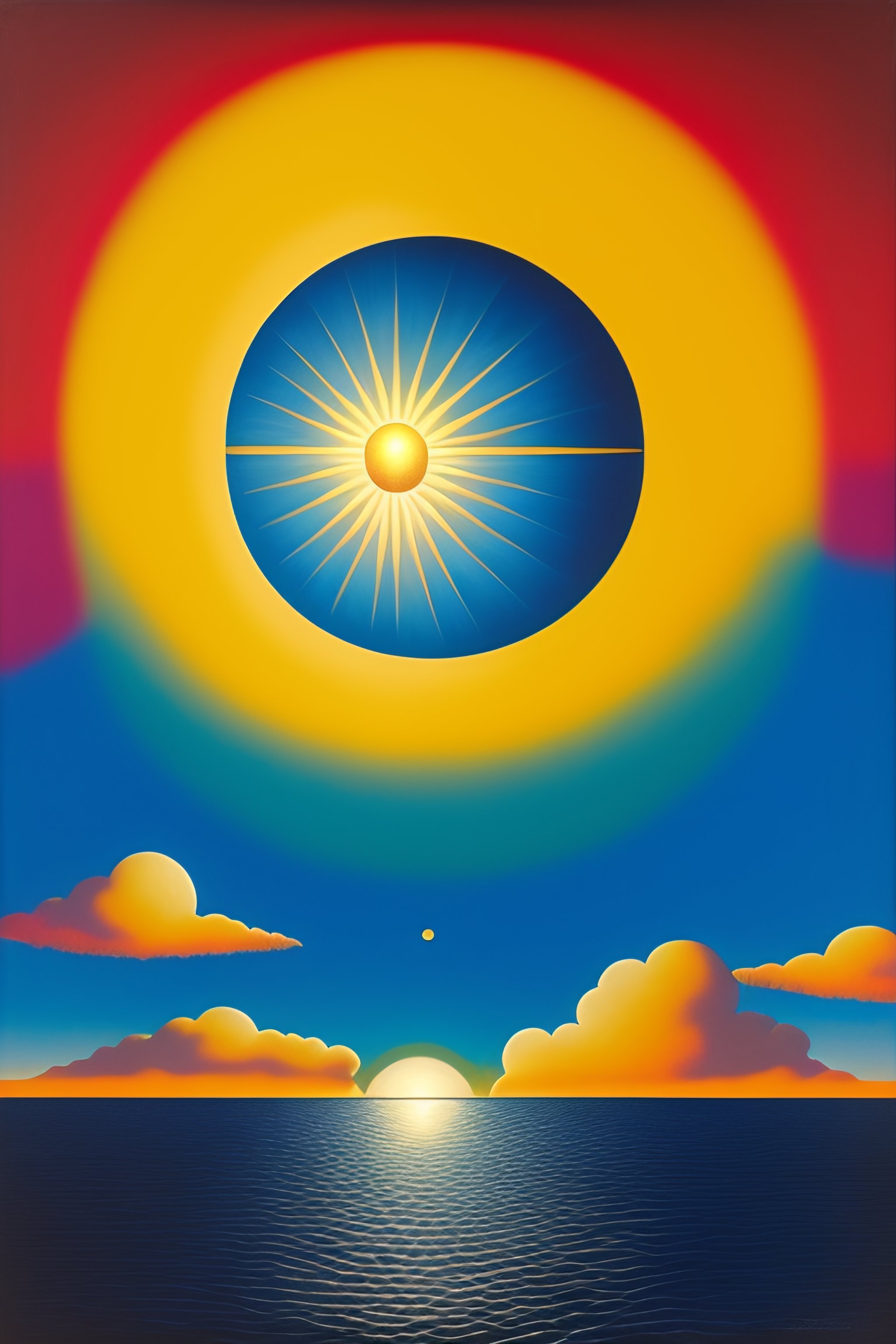 Lexica - The Sun radiates with optimism and positivity. A large, bright ...