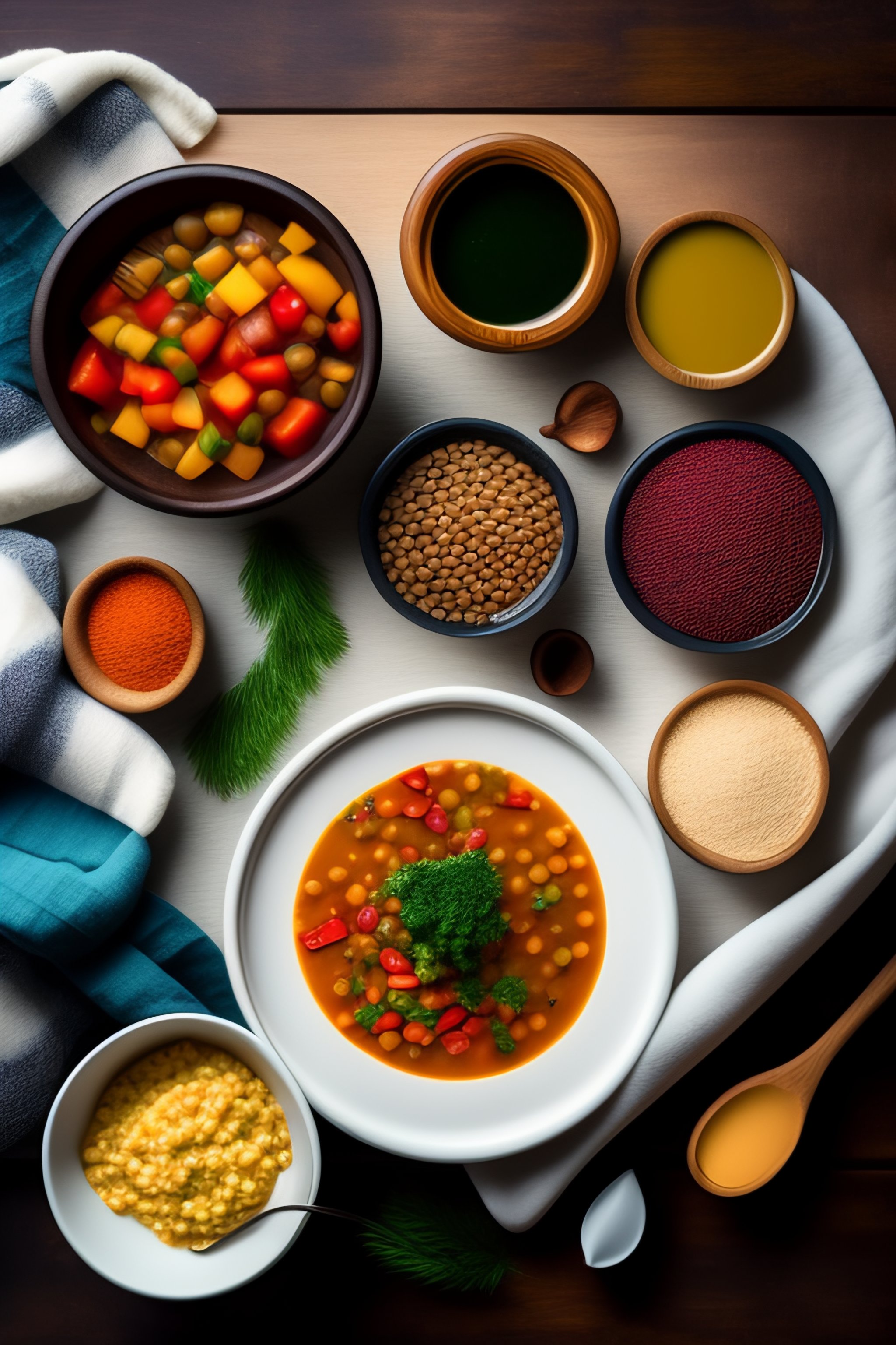 Lexica - Create a colorful winter scene using the ingredients from one ...