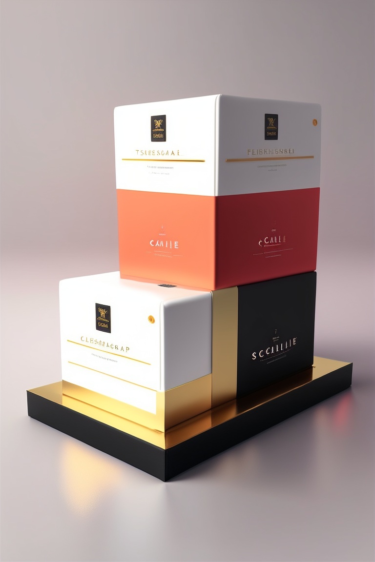 Lexica - Cake shop packaging, white and black color with a sensation of ...