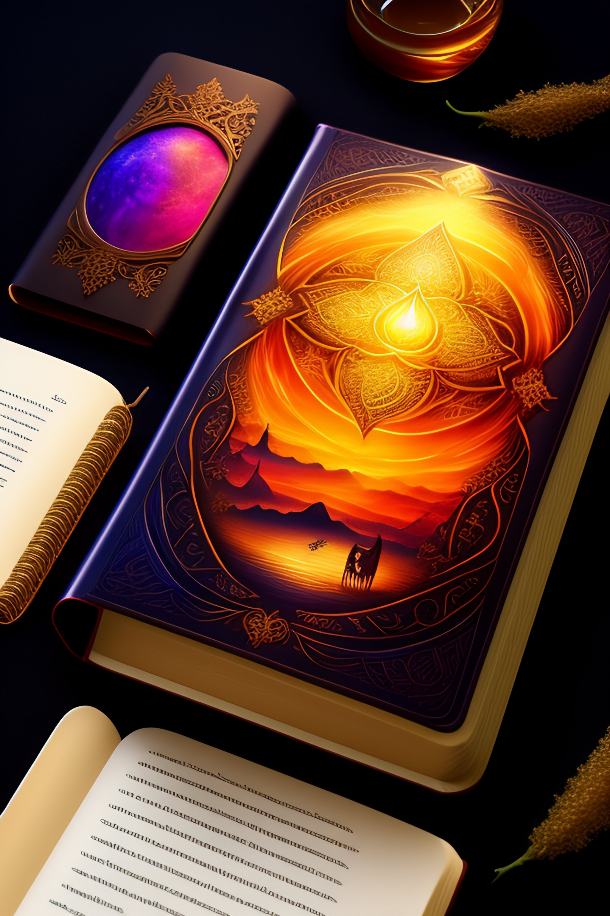 Lexica - Generate an image of a Young Witchy and Book of Shadows themed ...