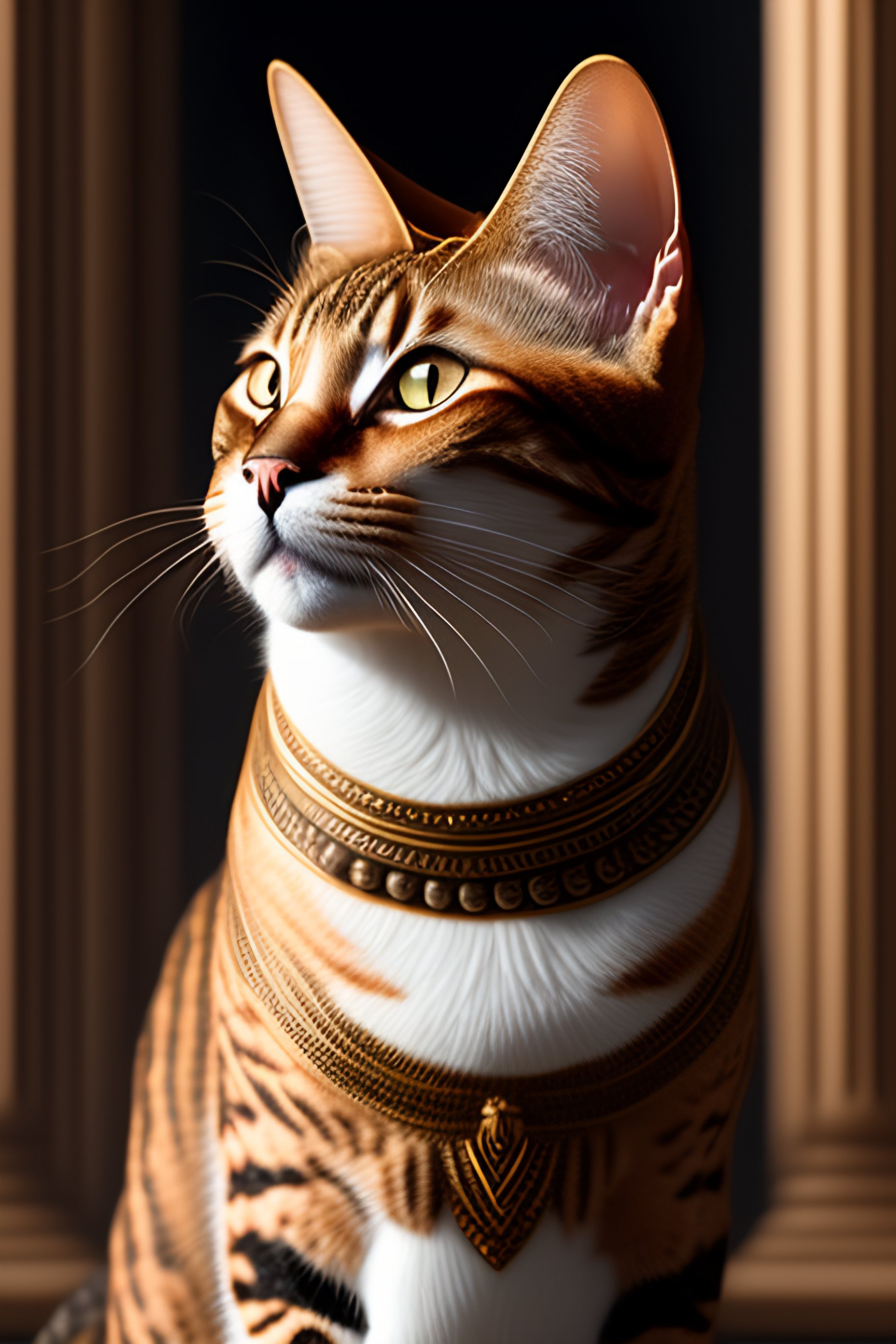 Lexica - Humanoid anthro cat smiling in the style of ancient Greek pottery