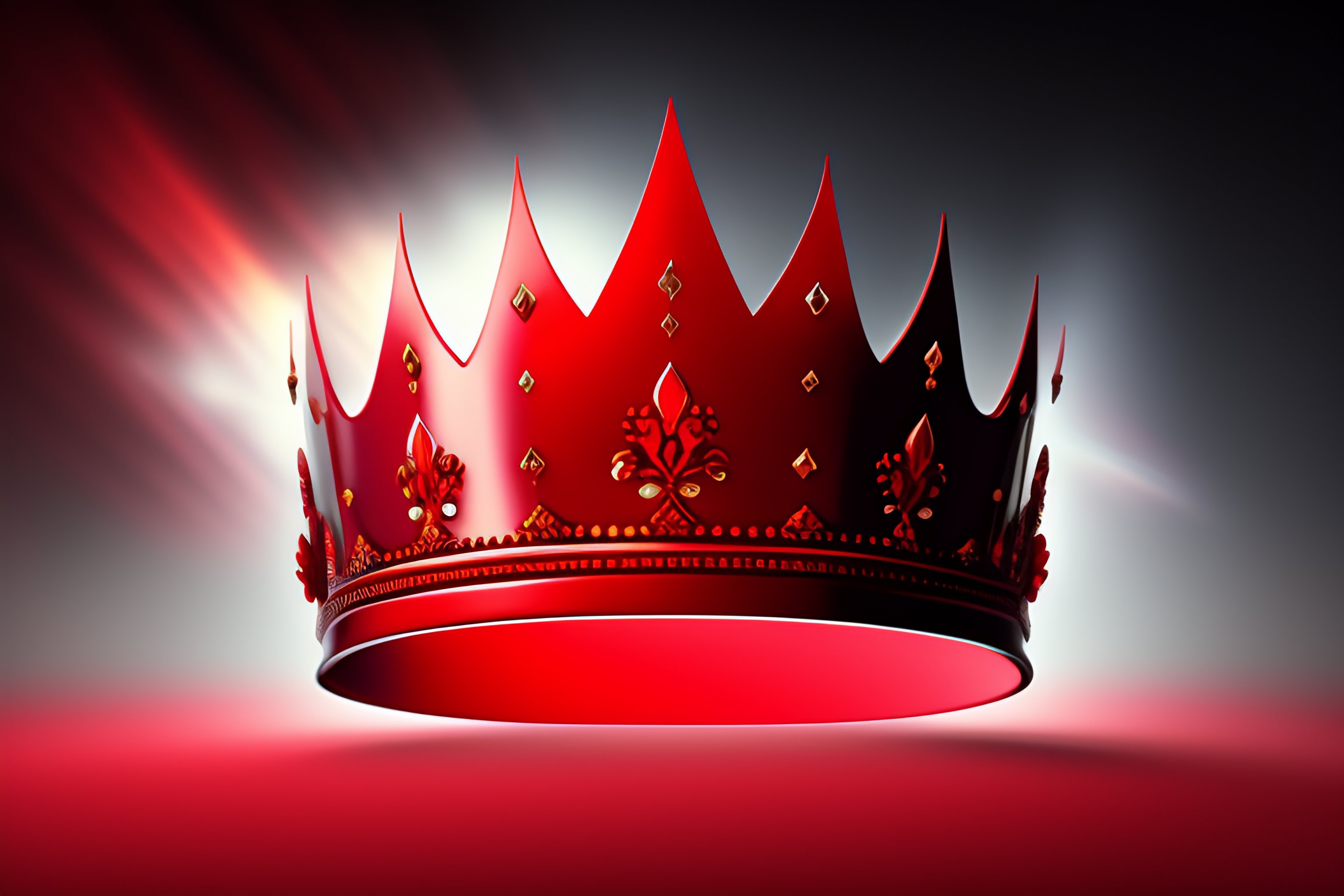 Lexica - A digital art banner with an empty red outline crown inside ...