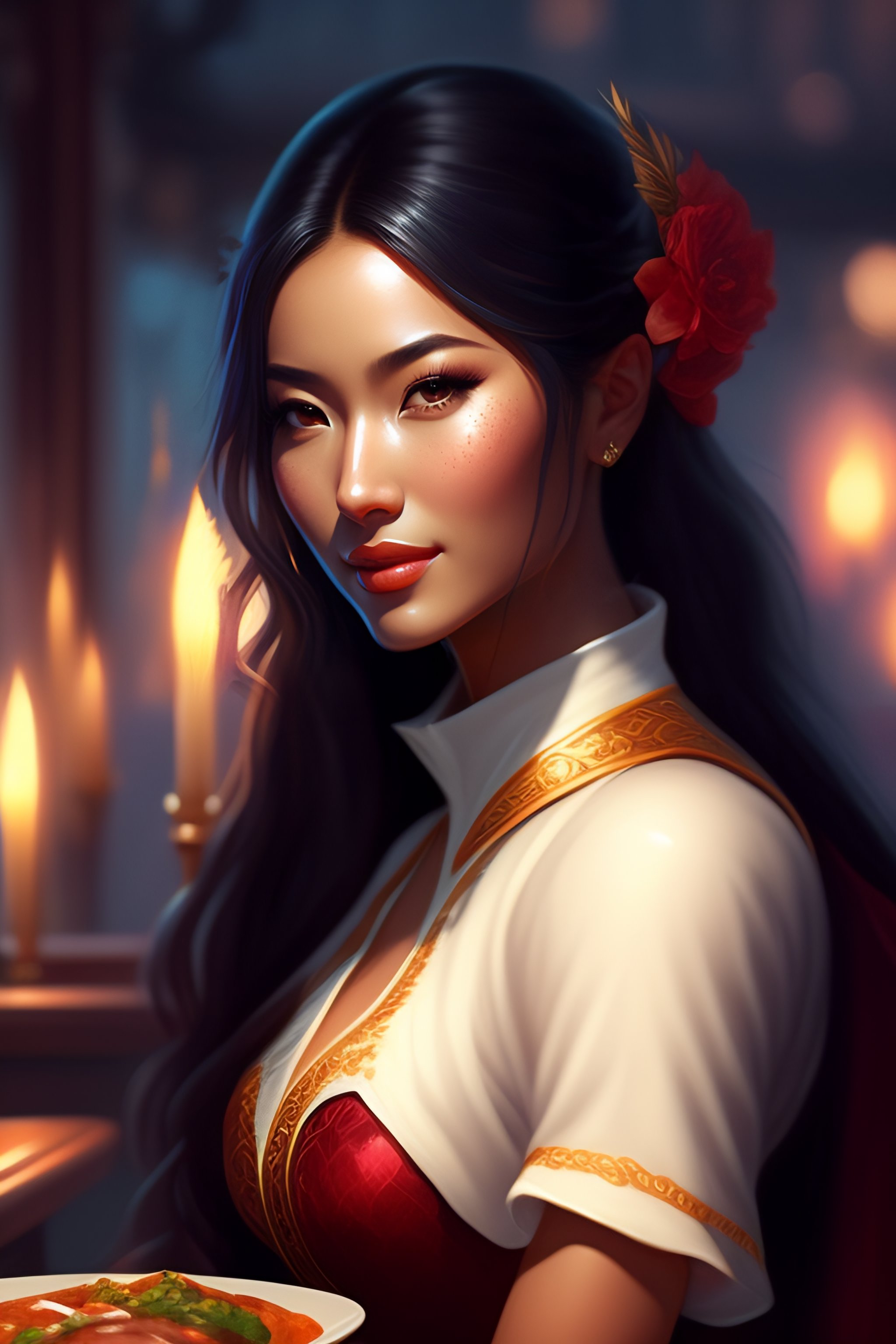 Lexica - A dinner date with the girl next door, slice of life, varying ethnicities, fantasy ...