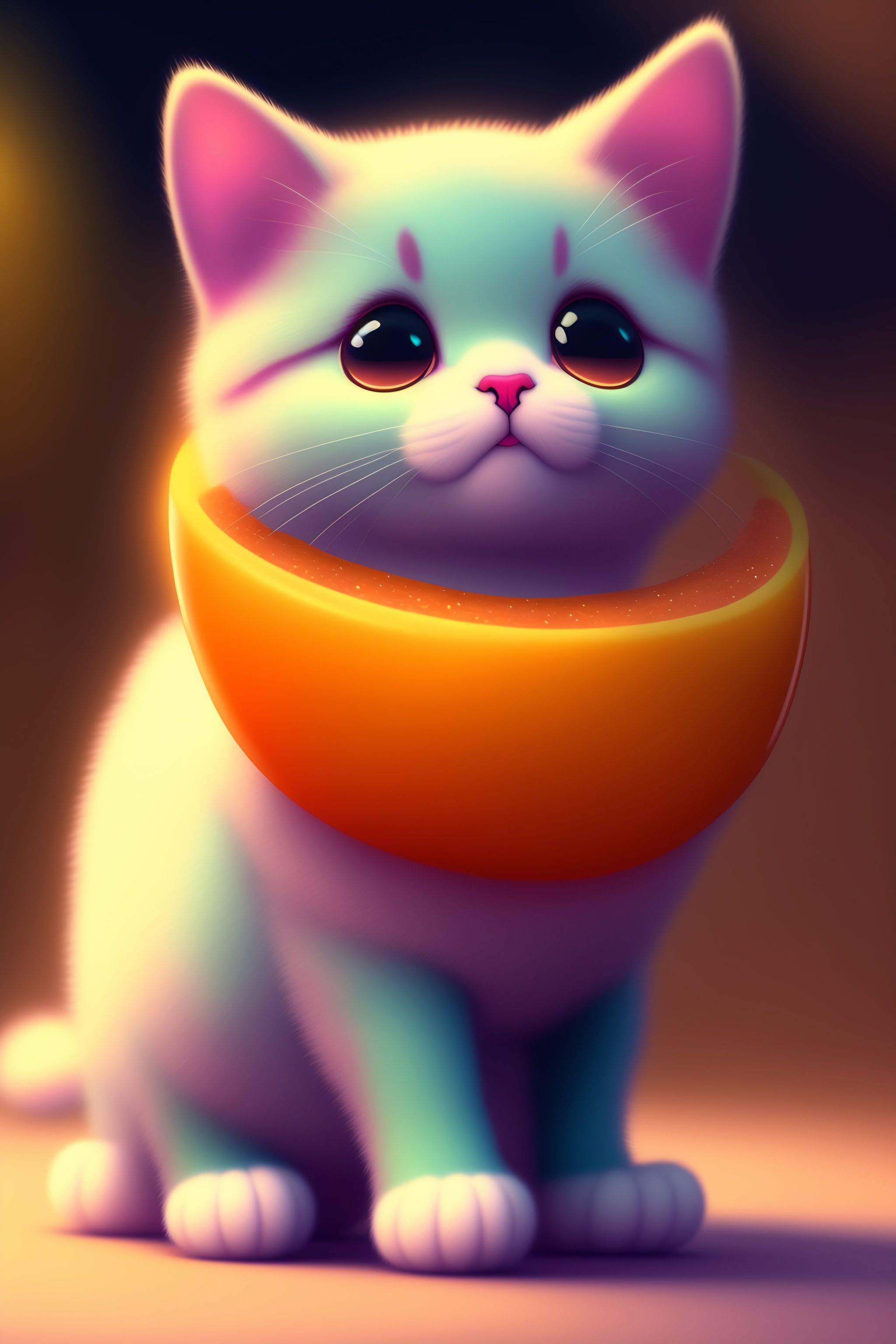 Lexica - Cute and adorable cartoon it kitten, dog, pets fantasy ...