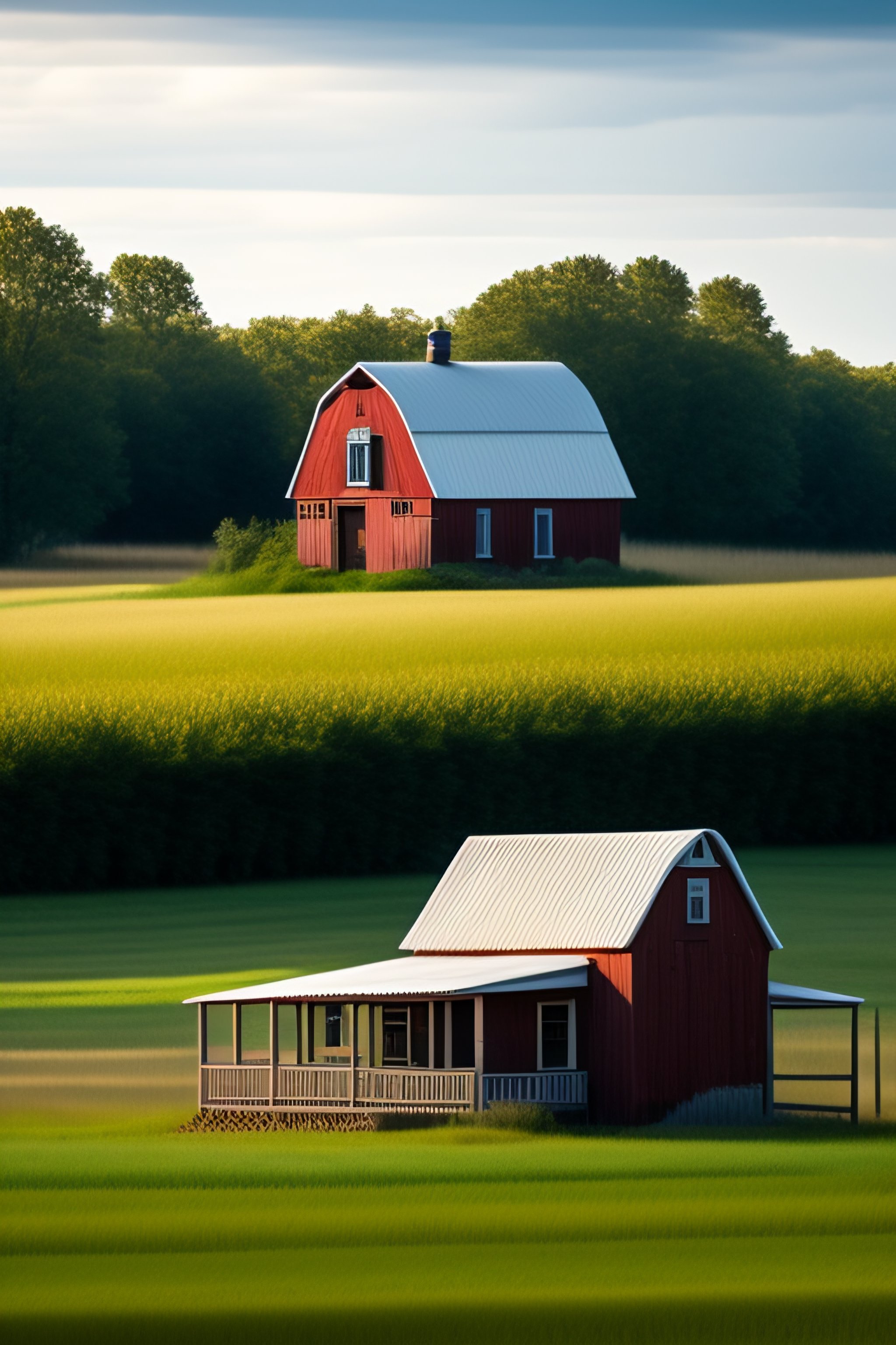 Lexica - A small farm house in Nebraska