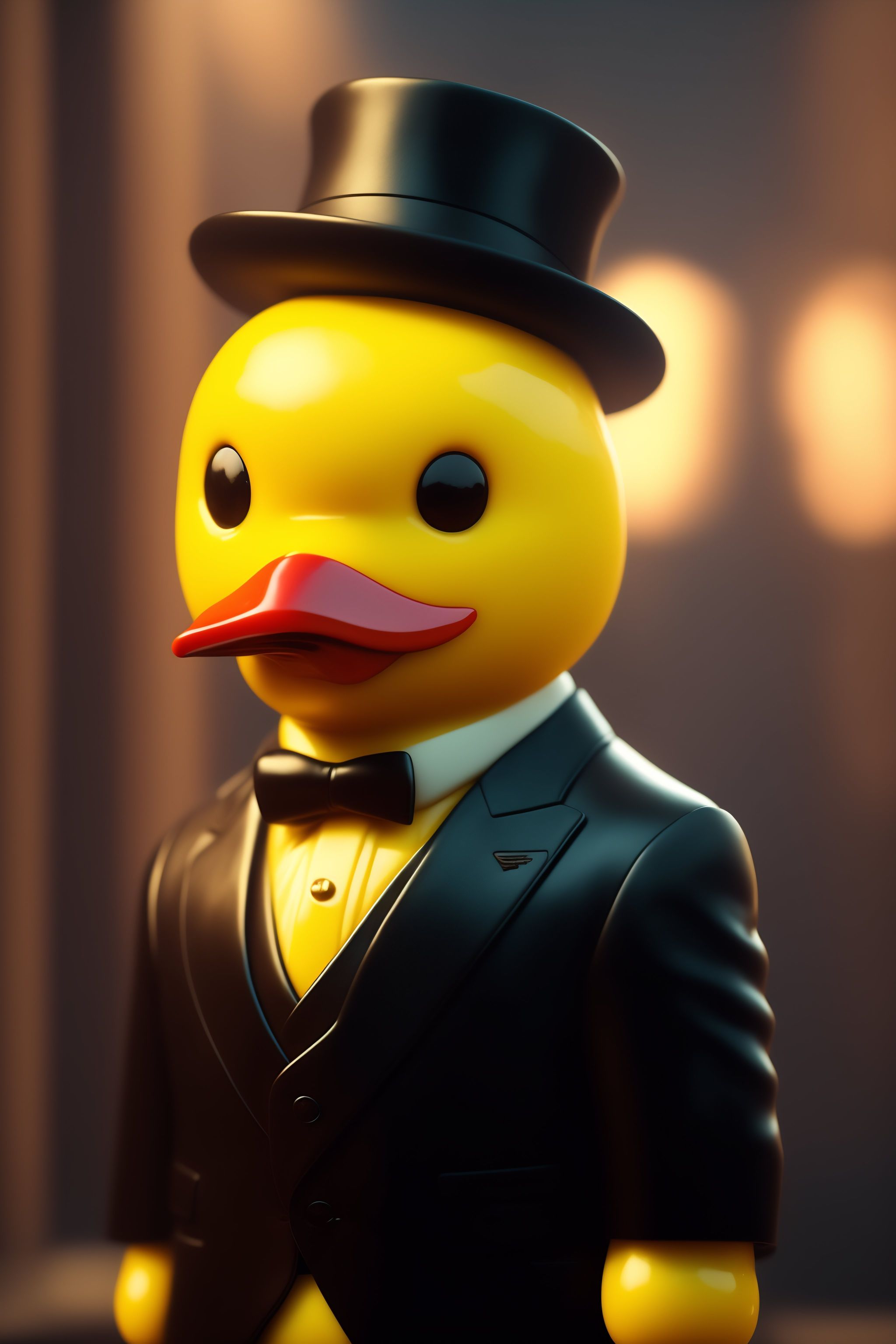 Lexica - Yellow rubber duck from Hitman in smoking