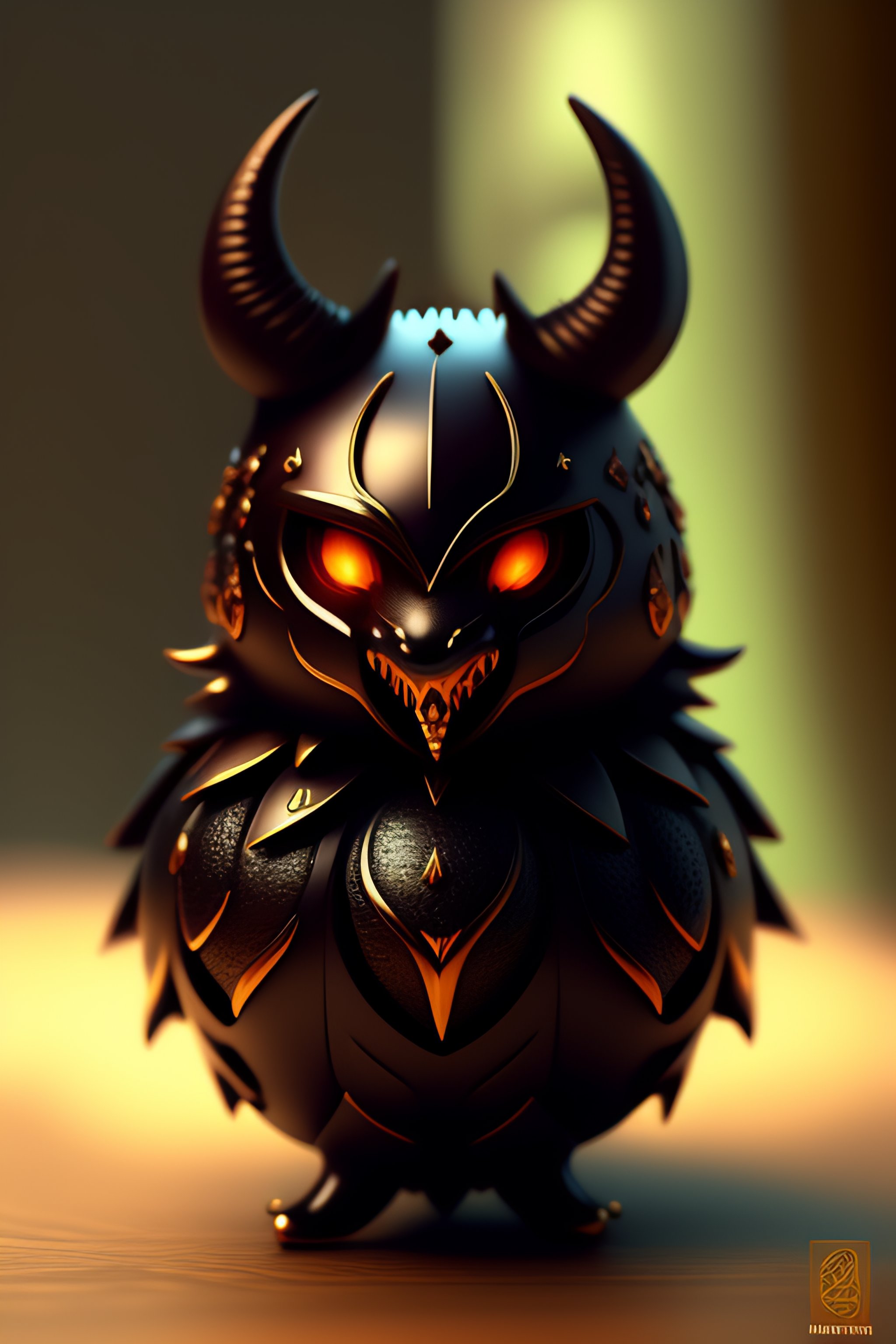 Lexica - A demon fear dark figure acorn monster, highly detailed ...